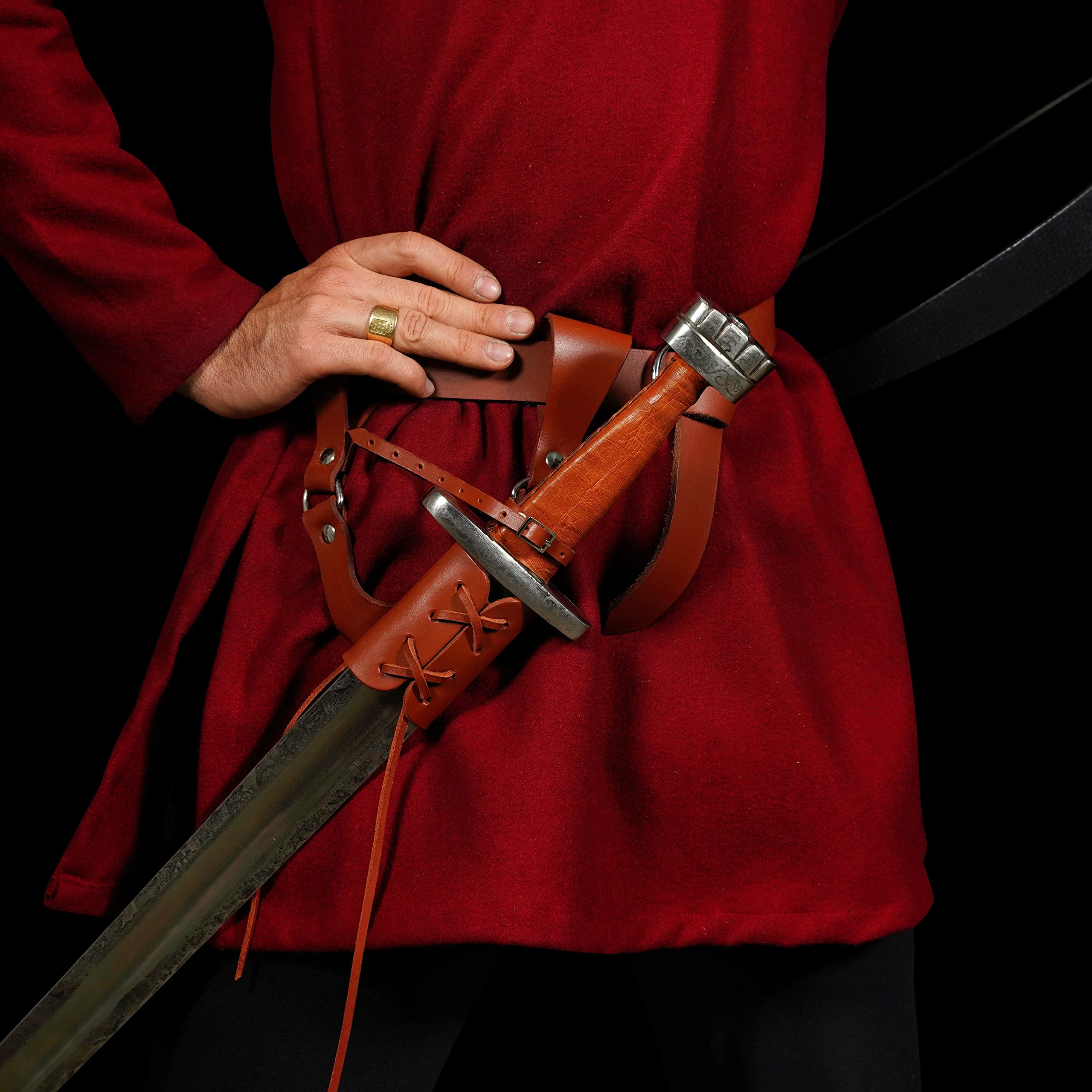 Snapklik.com : Mythrojan Medieval Left Hand Leather Sword Frog ...