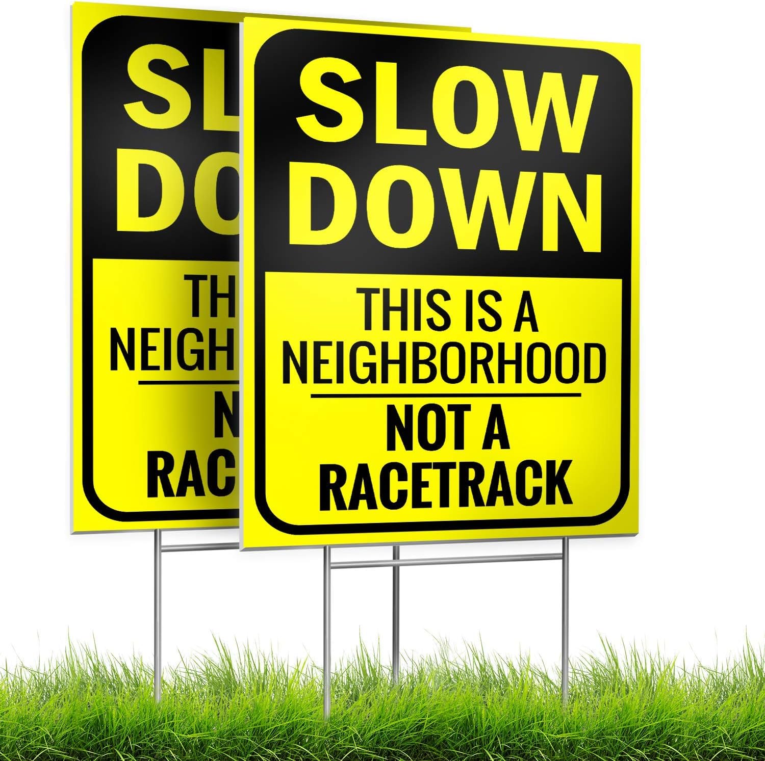 Amazon.com: Slow Down This is a Neighborhood Not Racetrack Sign. 8" X ...