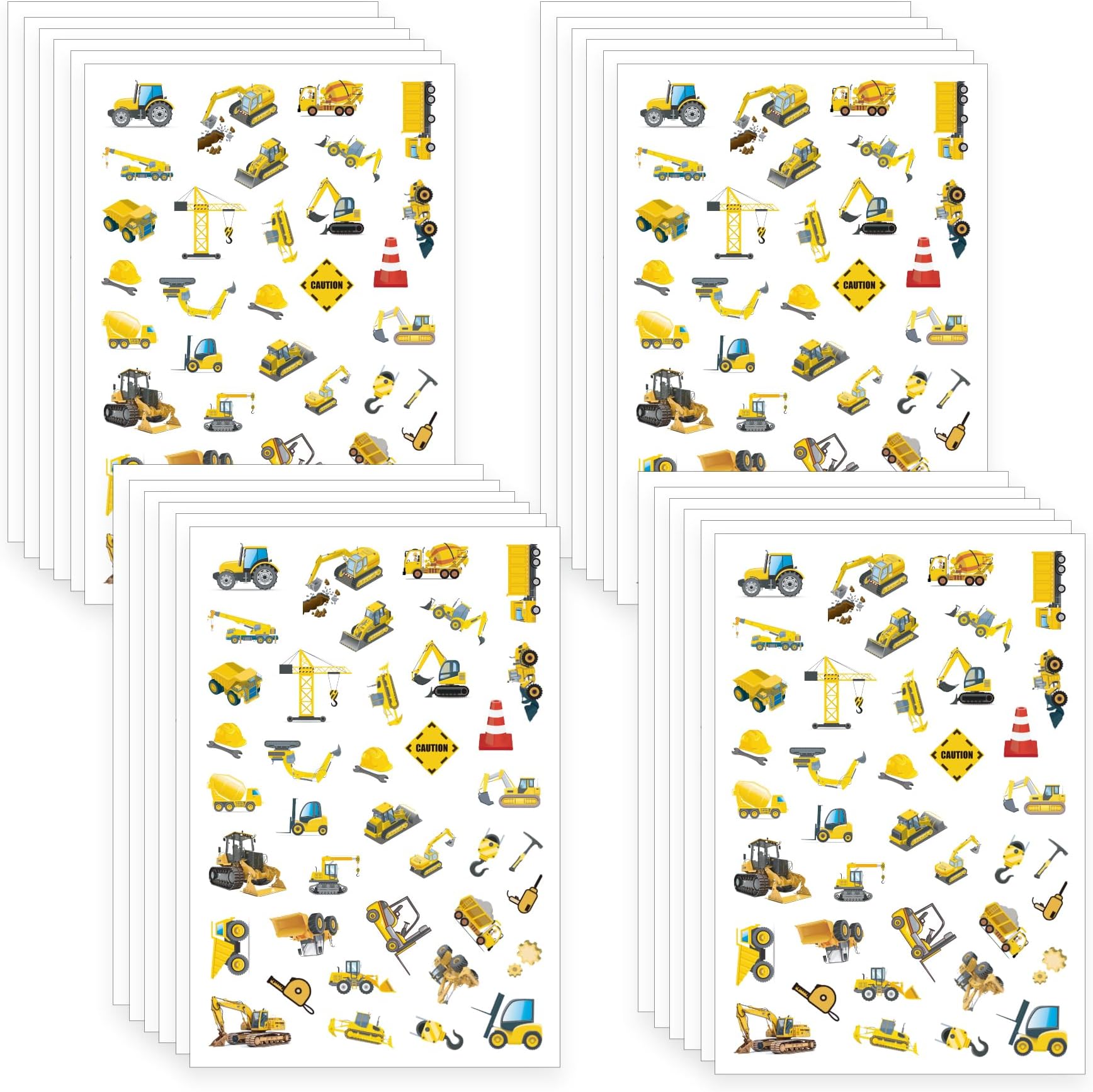 Amazon.com: 24 Make A Construction Truck Stickers for Kids - Create ...