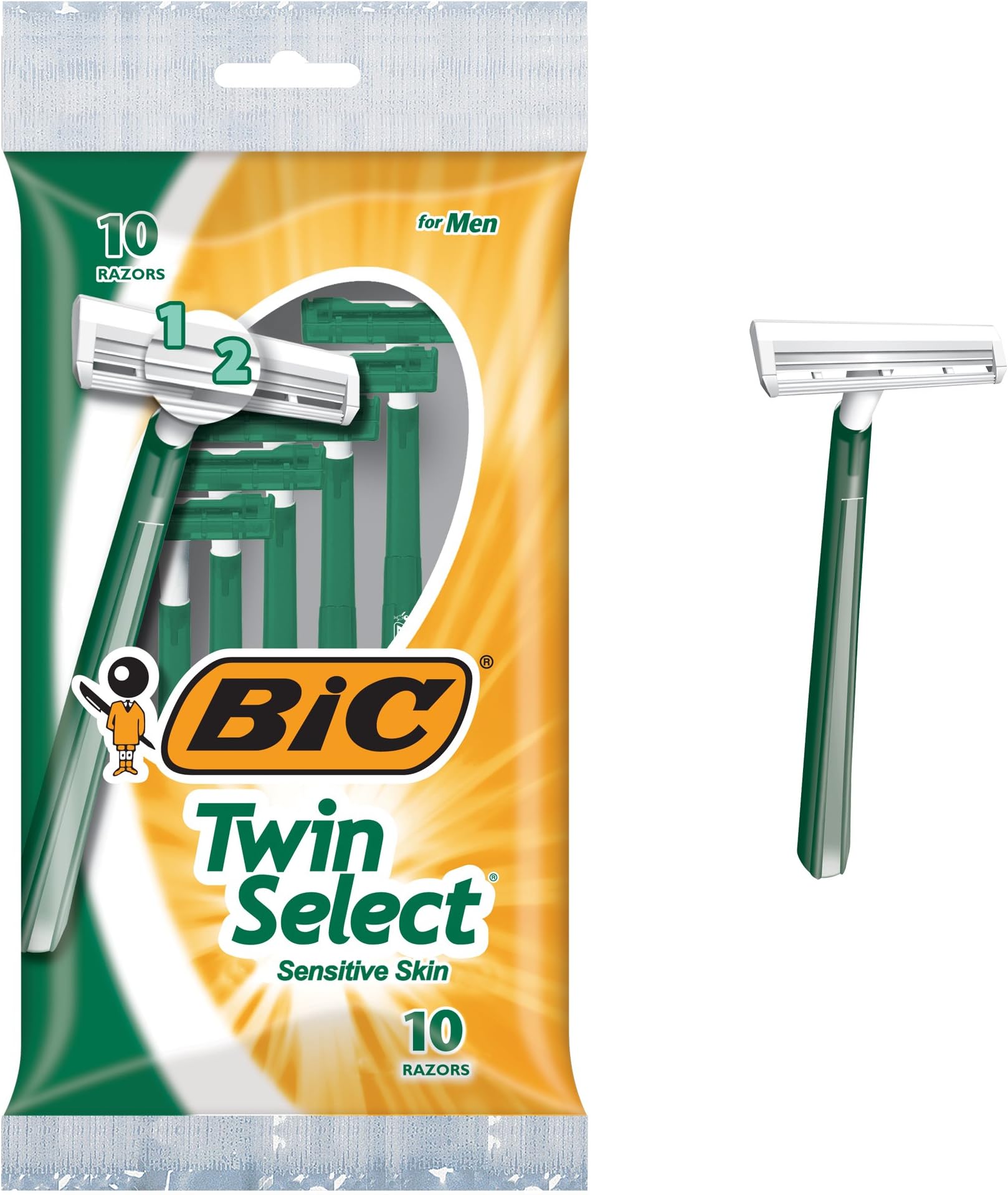 Amazon.com: BIC Single Blade Razor, Sensitive, 12 ct : Beauty ...