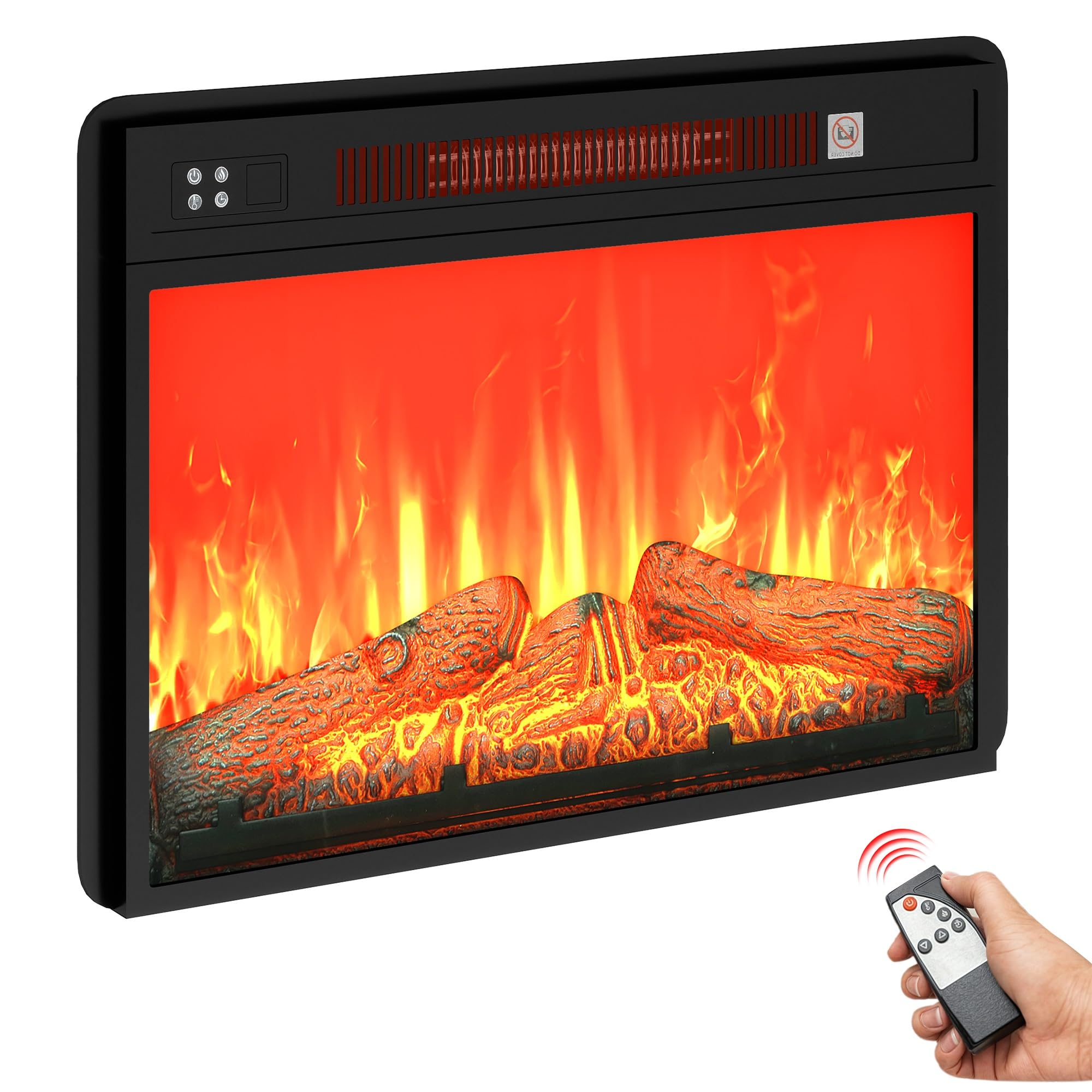 Amazon.com: GOOBED 23" Small Electric Fireplace Inserts, Remote Control ...