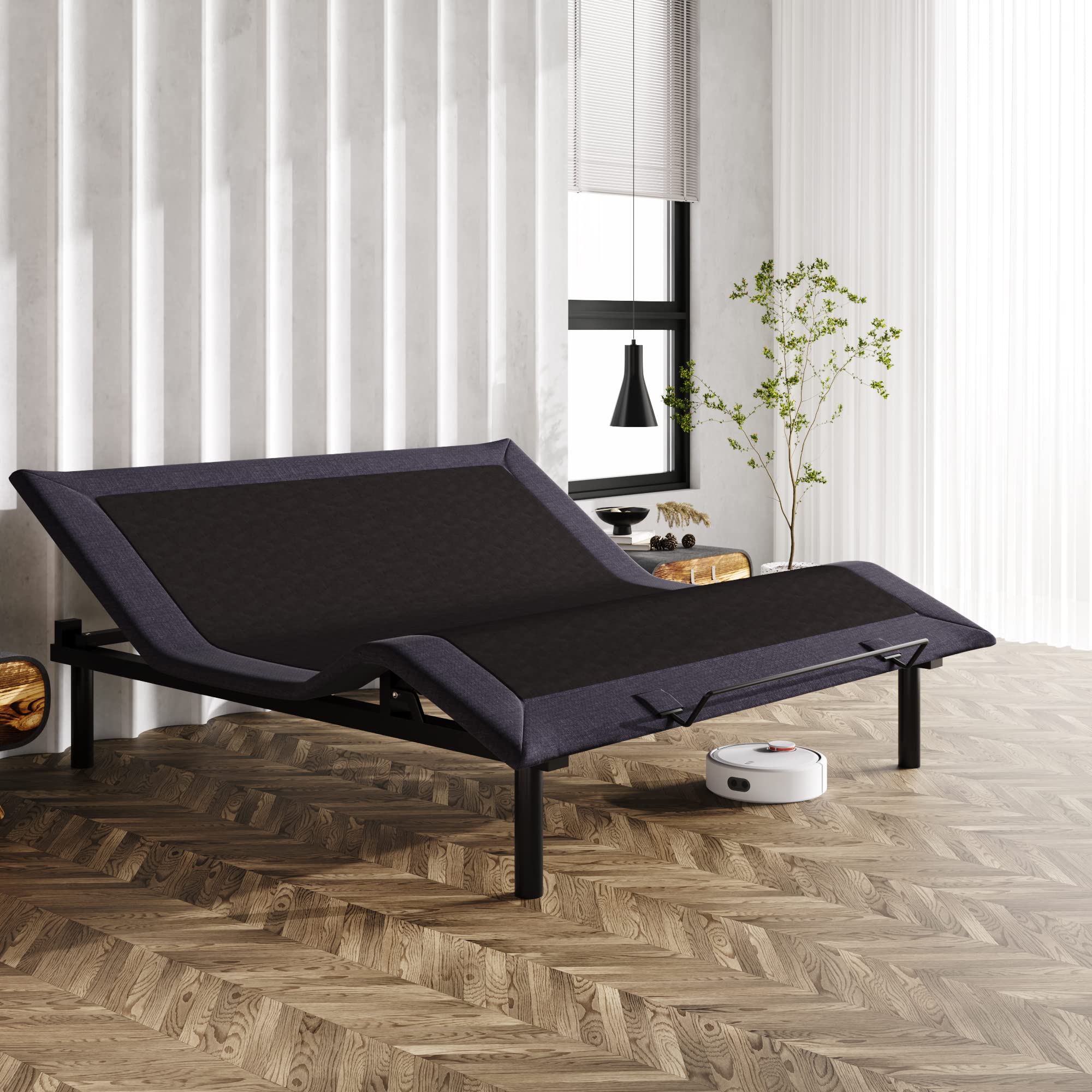 Amazon.com: MUTICOR King Size Adjustable Bed Frame Ergonomic Bed Base ...