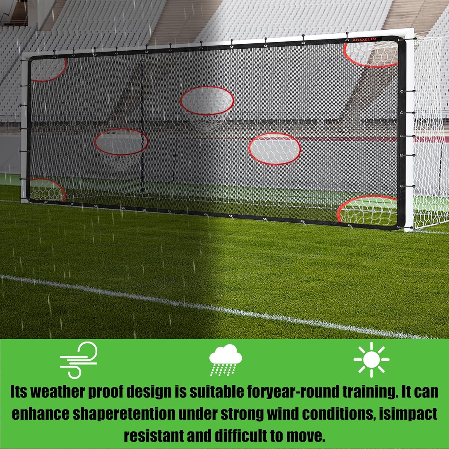 Snapklik.com : AKOZLIN 12ft X 6ft Soccer Field Nets Target Sheets ...