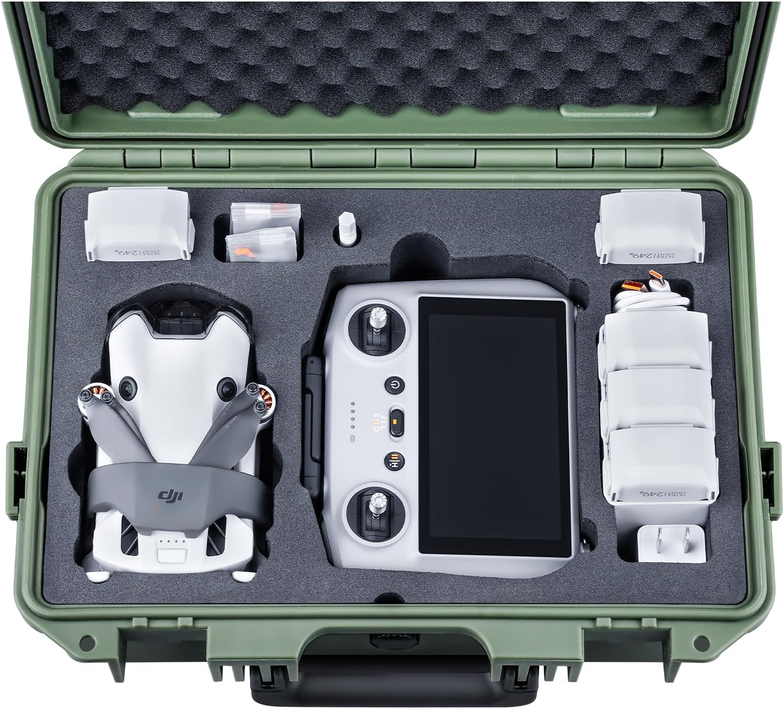 Amazon.com: Lykus Titan MM410 Waterproof Hard Case (Green) for DJI Mini ...