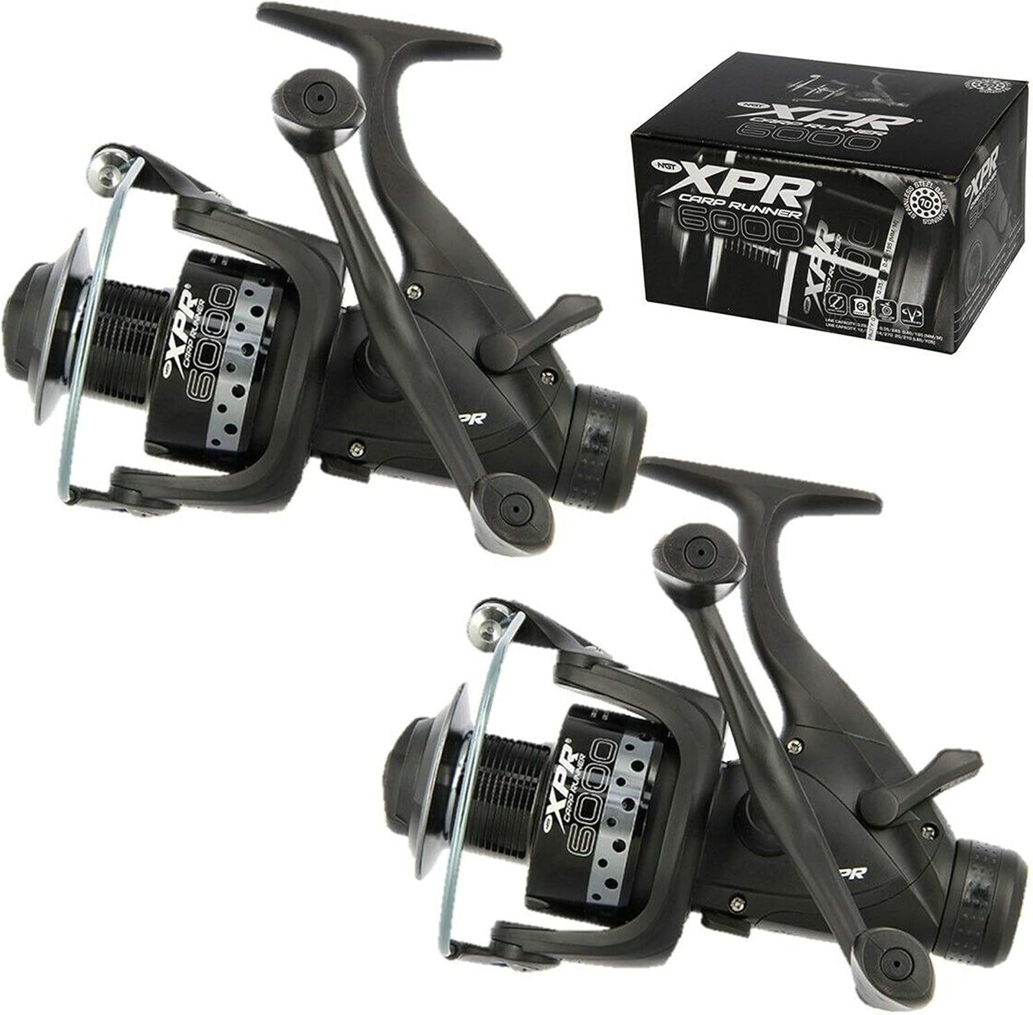 2x NEW NGT XPR 6000 10BB Carp Coarse Fishing Bait Runner Reel Deluxe ...