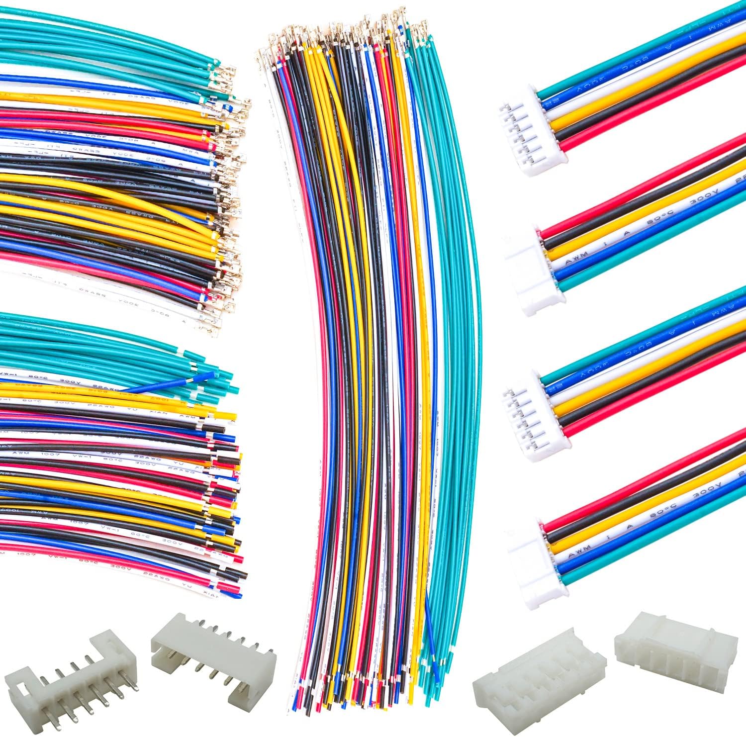 Amazon.com: Yoeruyo PH2.0mm JST Male Connector Kit with 22AWG Pre-Crimped Wire, 2/3/4/5/6/7/8/9 ...
