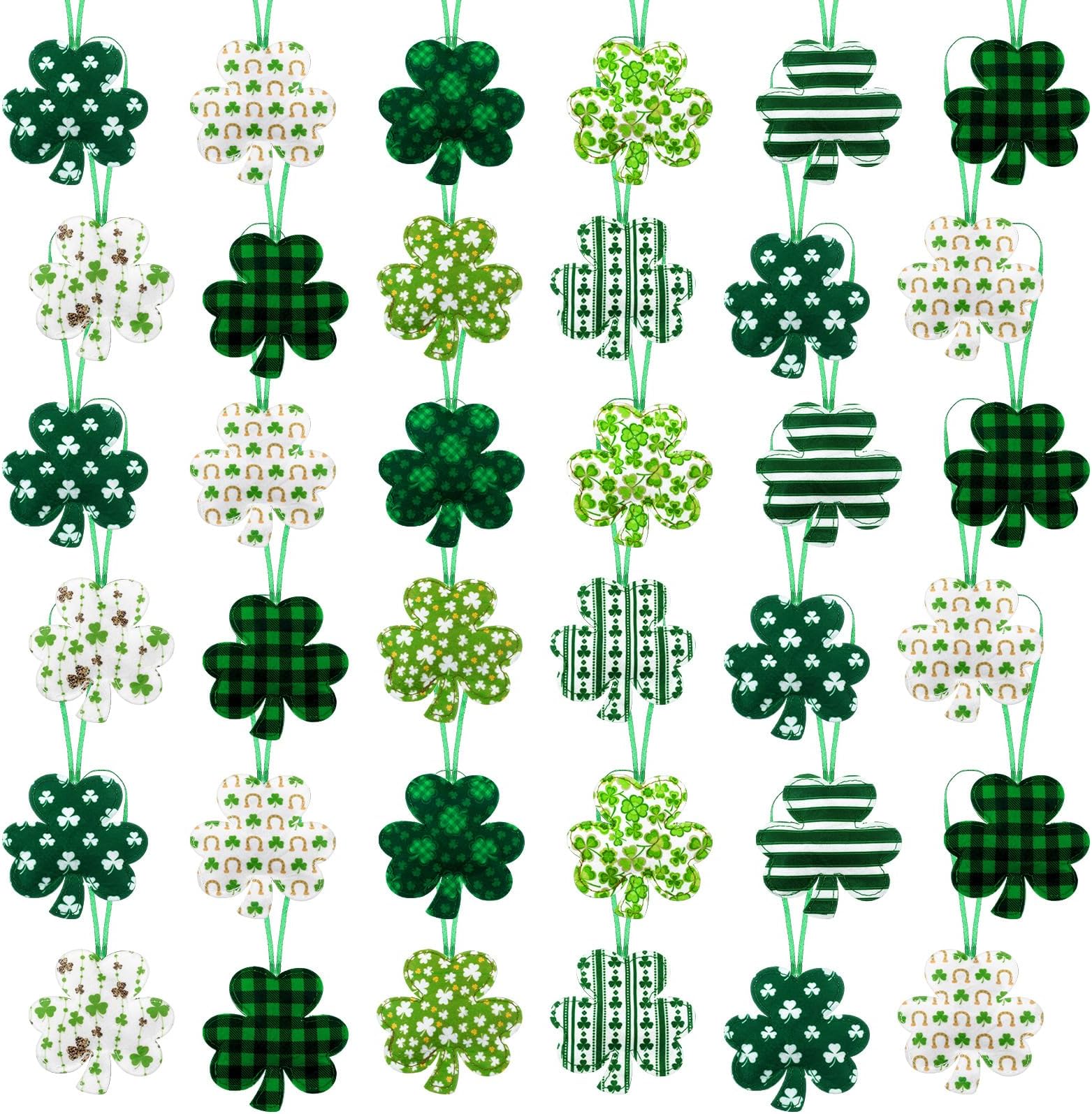 Amazon.com: 40 PCS St. Patrick's Day Shamrock Ornaments Green Shamrock ...