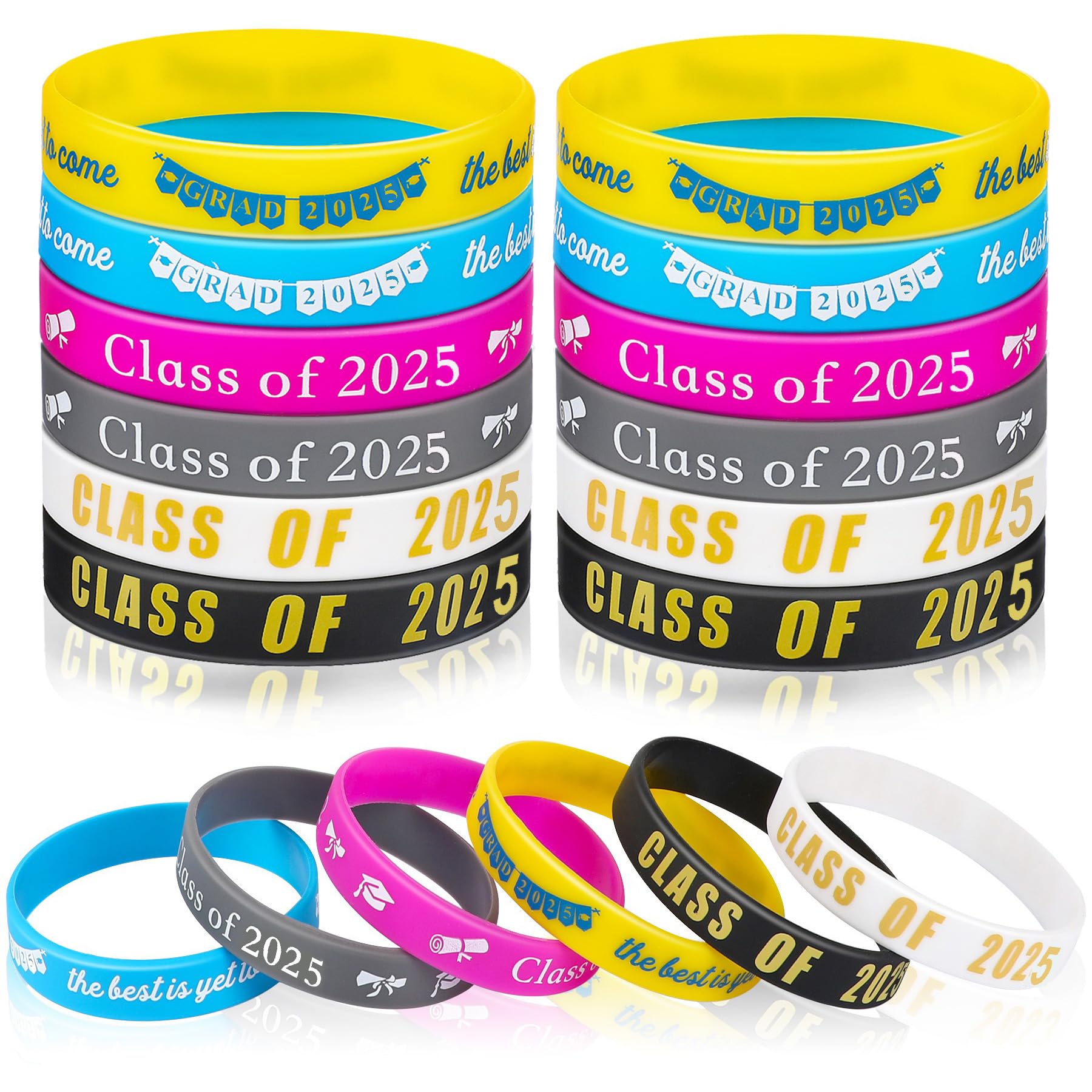 Snapklik.com : Class Of 2025 Graduation Silicone Bracelets, Congrats ...