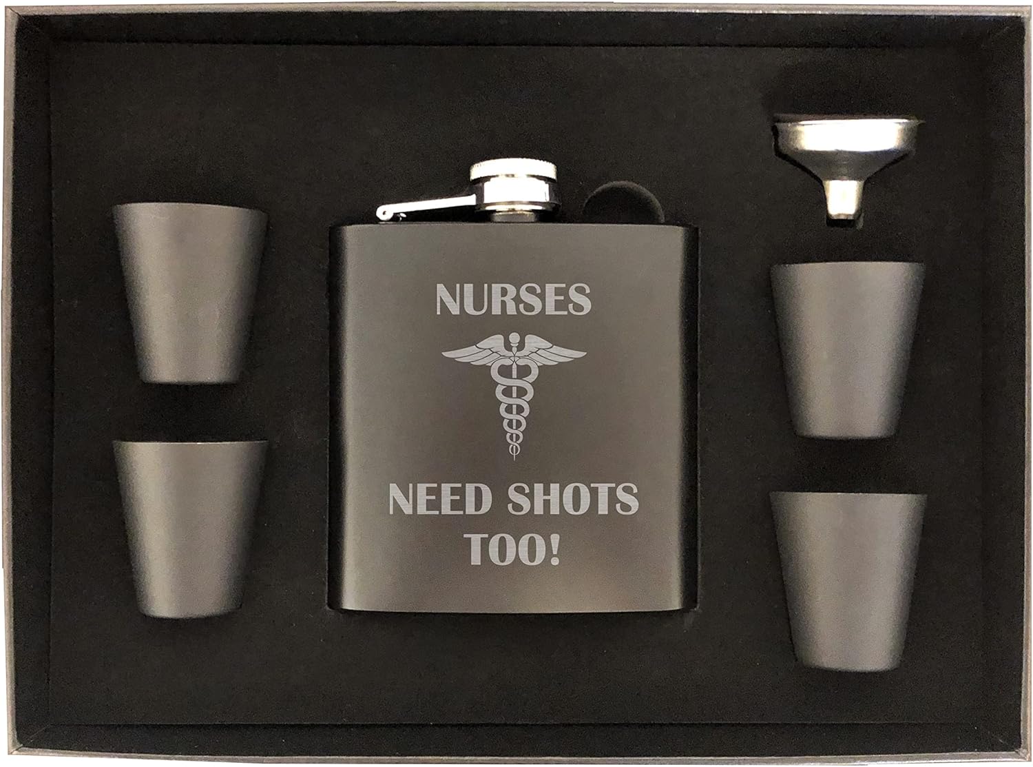 Amazon.com | Nurse Gifts Nurses Need Shots Too Engraved Steel Drinking ...