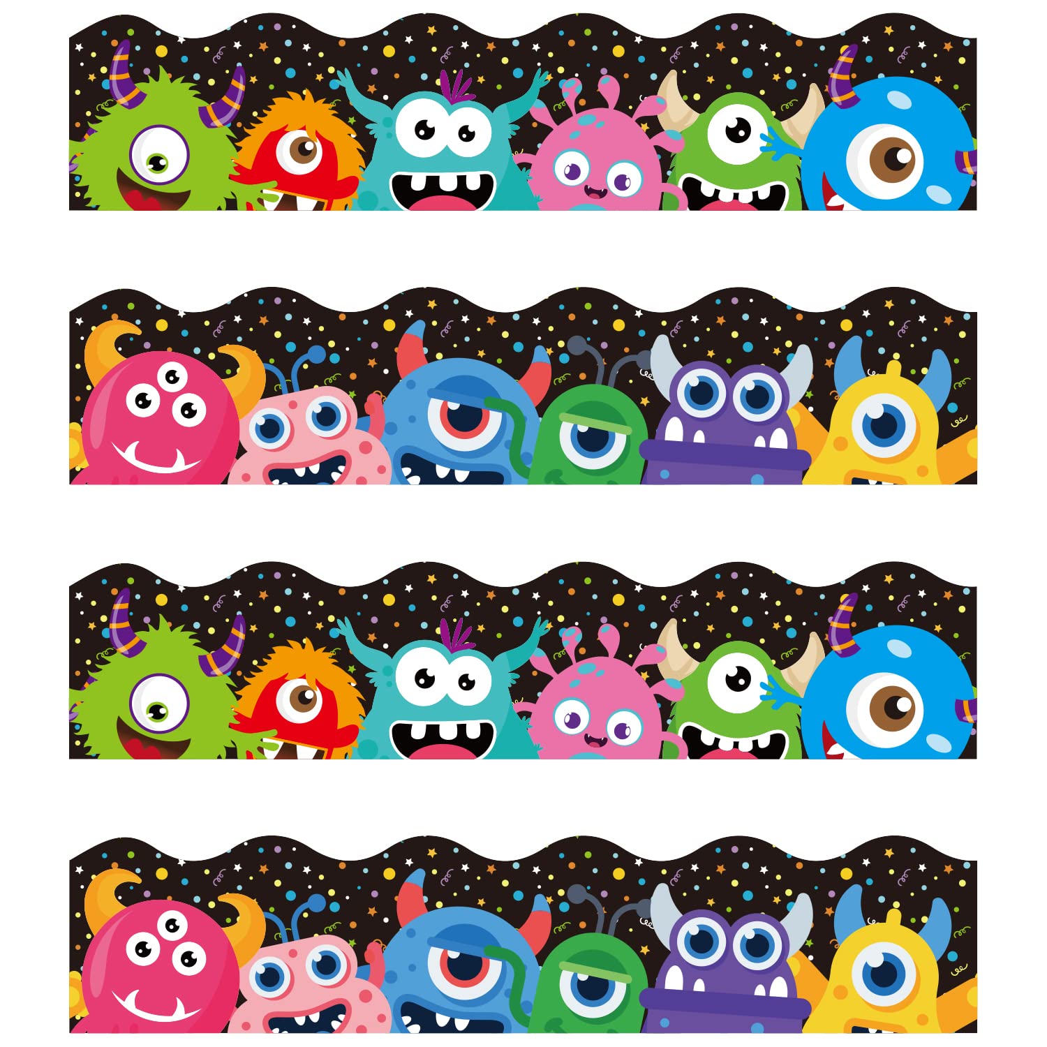 Monsters Halloween Border Clip Art