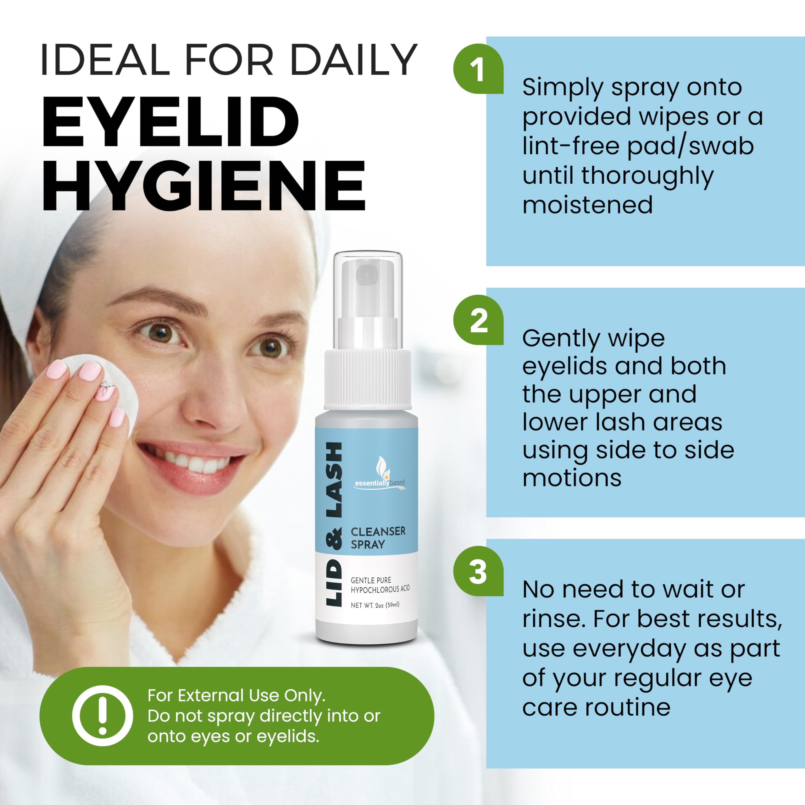 Snapklik.com : Essentially Based Eyelid Cleanser Kit - 2 Oz Eyelids And ...