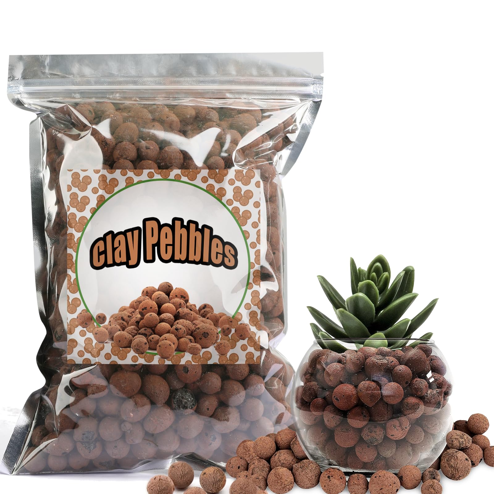 Amazon.com : Doter 1.1 LB Clay Pebbles Leca Balls for Plants ...