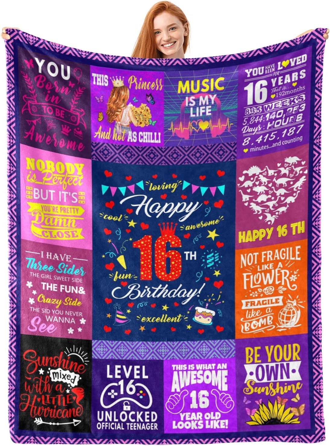 Amazon JASUTOT 16th Birthday Gifts Blanket For Girls Sweet 16 amazon-jasutot-16th-birthday-gifts-blanket-for-girls-sweet-16