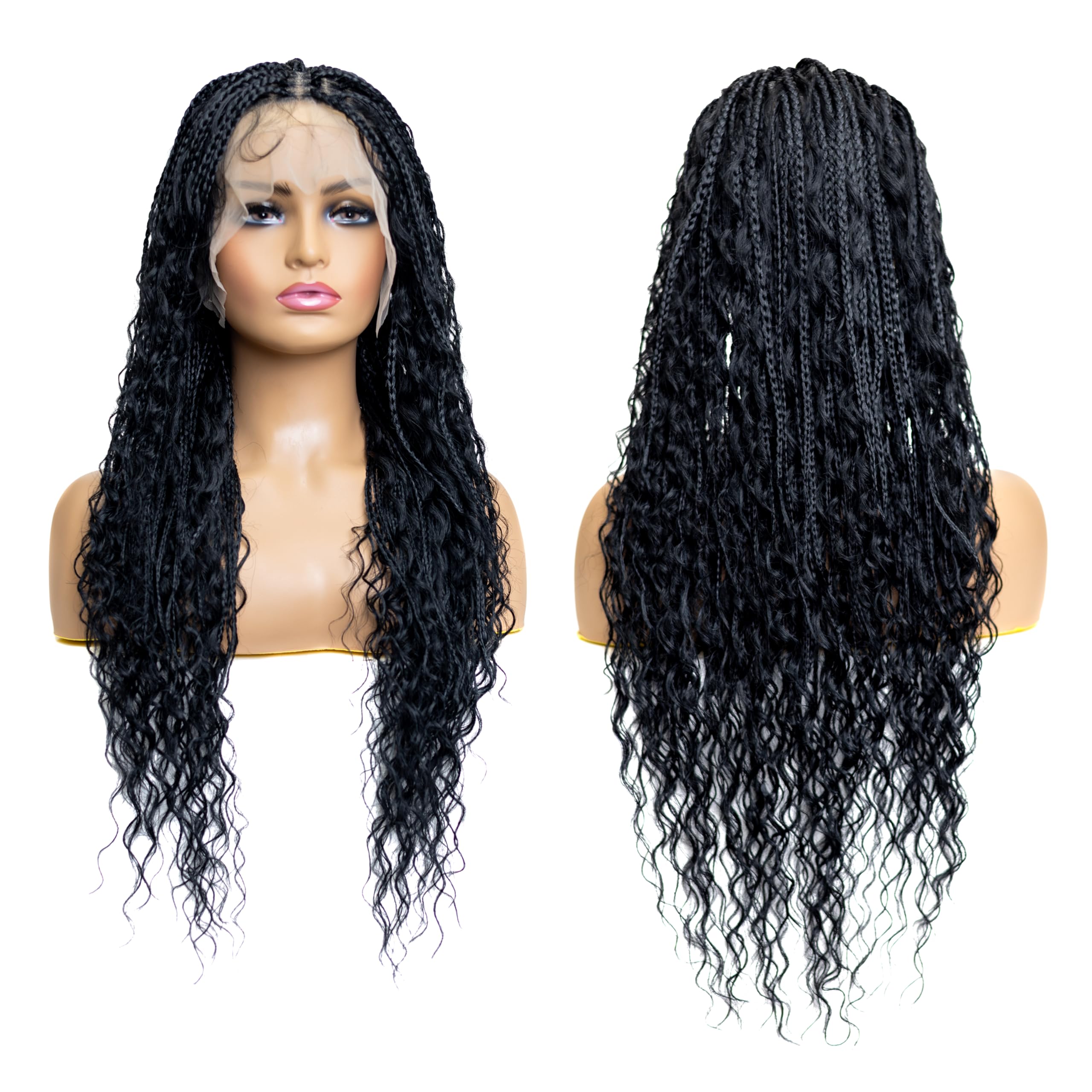 Amazon.com : RAHELMO Micro Boho Box Braided Wig - Synthetic Knotless ...
