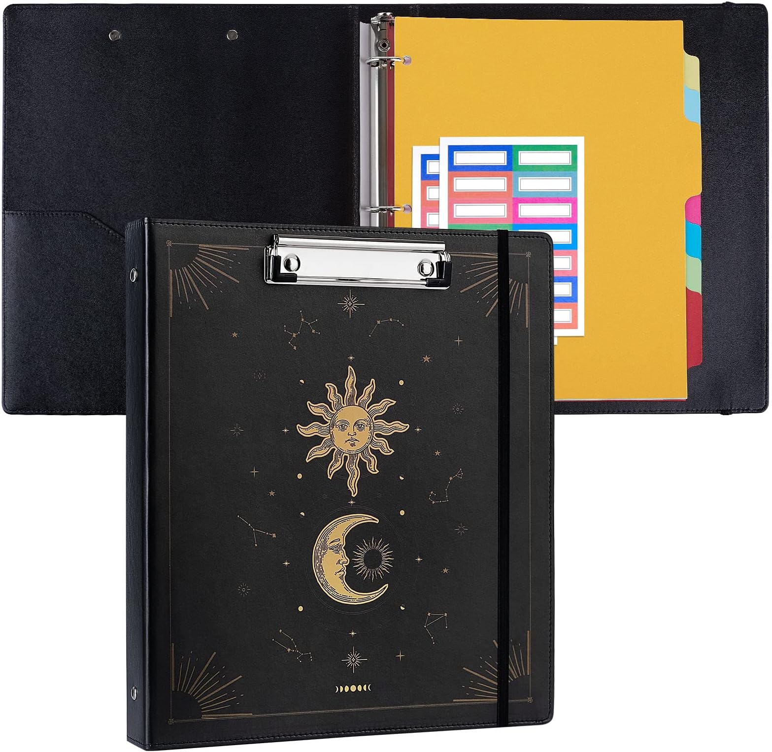 Amazon.com : FIODAY 3 Ring Binder 1 Inch, PU Leather Binder Organizer ...