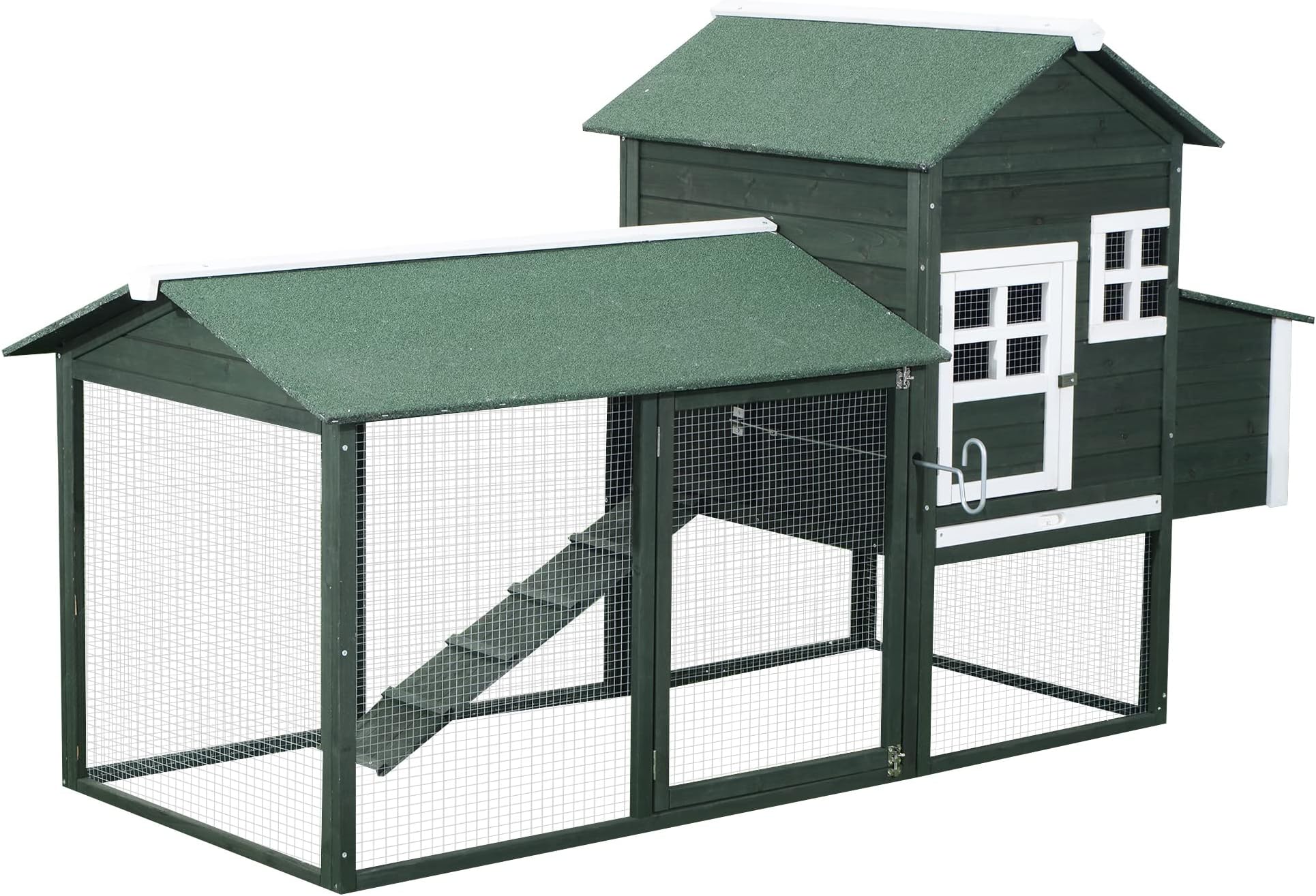 Amazon.com: Large Chicken Coop with Nesting Box: 121'' Wooden House for ...