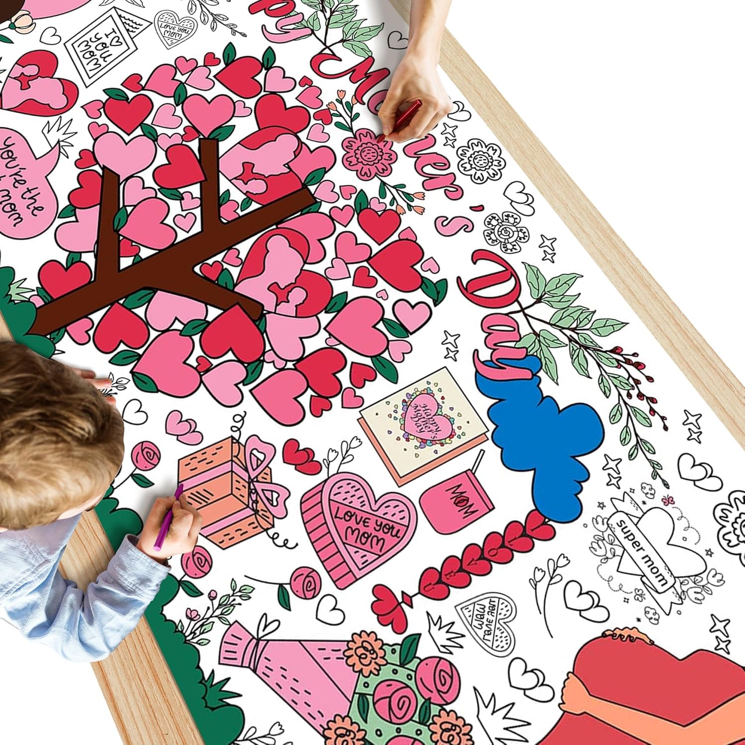 Amazon.com: OHOME Mothers Day Giant Coloring Poster-Personalized ...