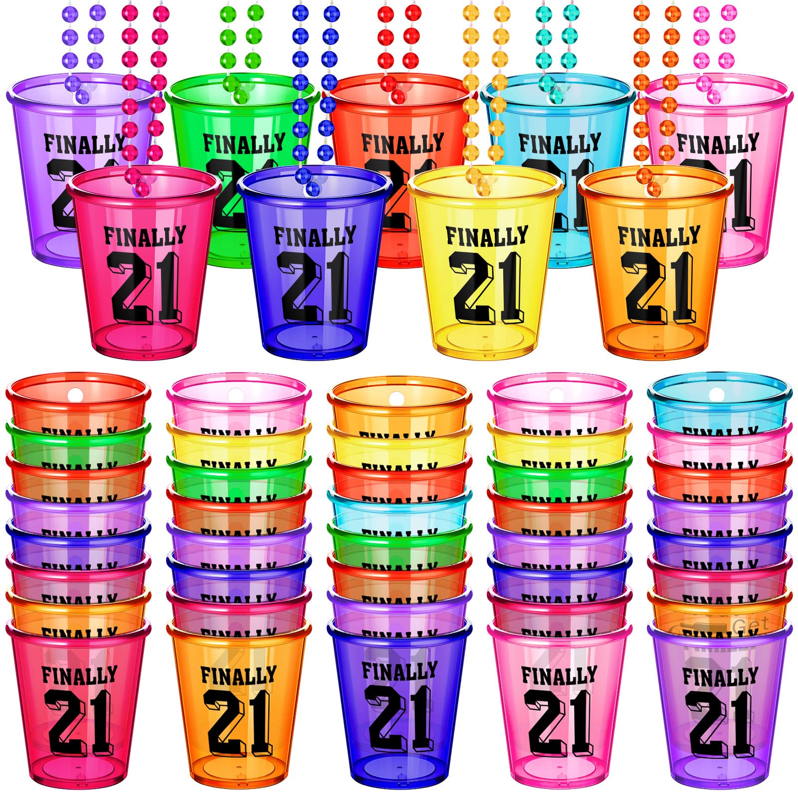 Amazon.com: 27 Pieces 21st Birthday Shot Glass Shot Necklace Cups Shot ...