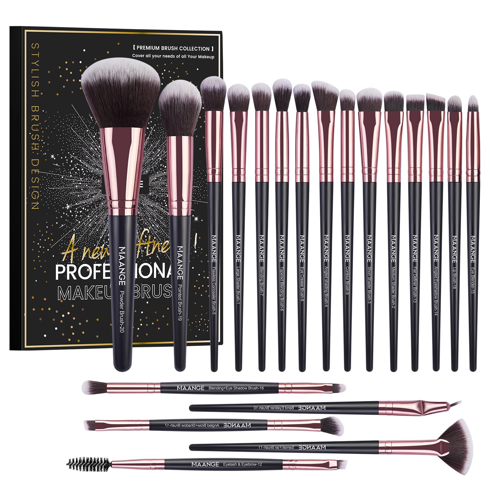 Amazon.com: Make up Brushes, 20 Pcs Professional Makeup Brushes Set ...