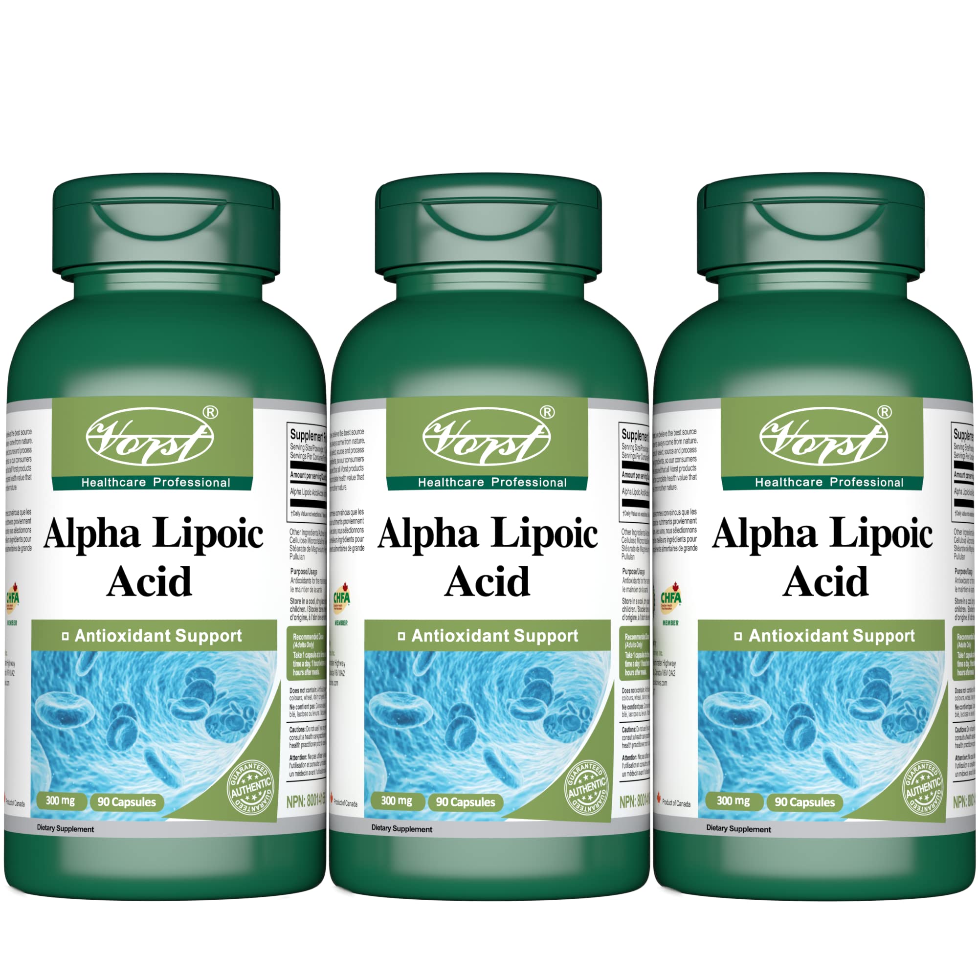 Alpha Lipoic Acid (ALA) 300mg 3 X 90 Capsules | Powerful Antioxidant ...