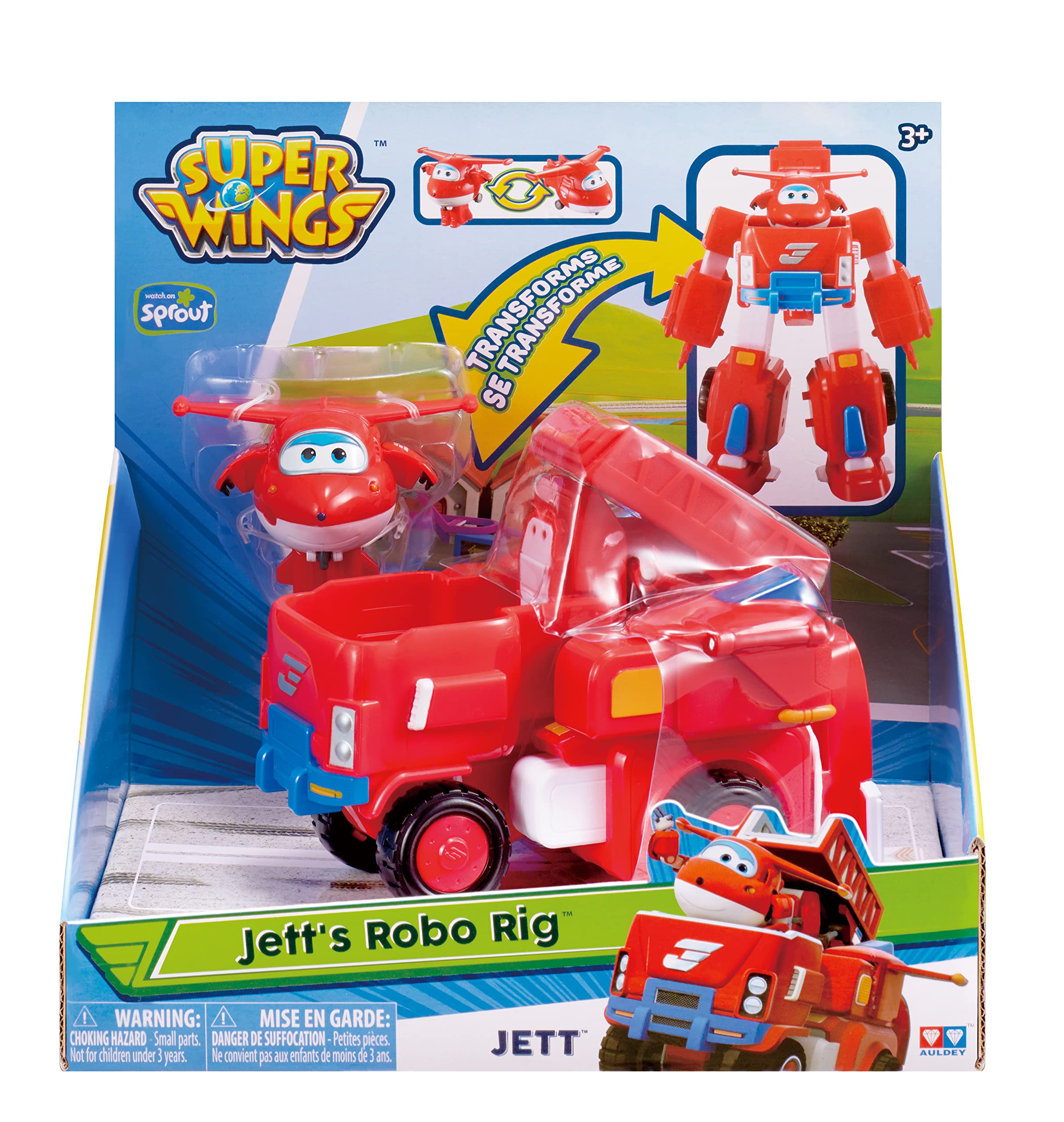 Super Wings Jett 7" Tall Superwings Jett Robot Suit and 2” Scale ...