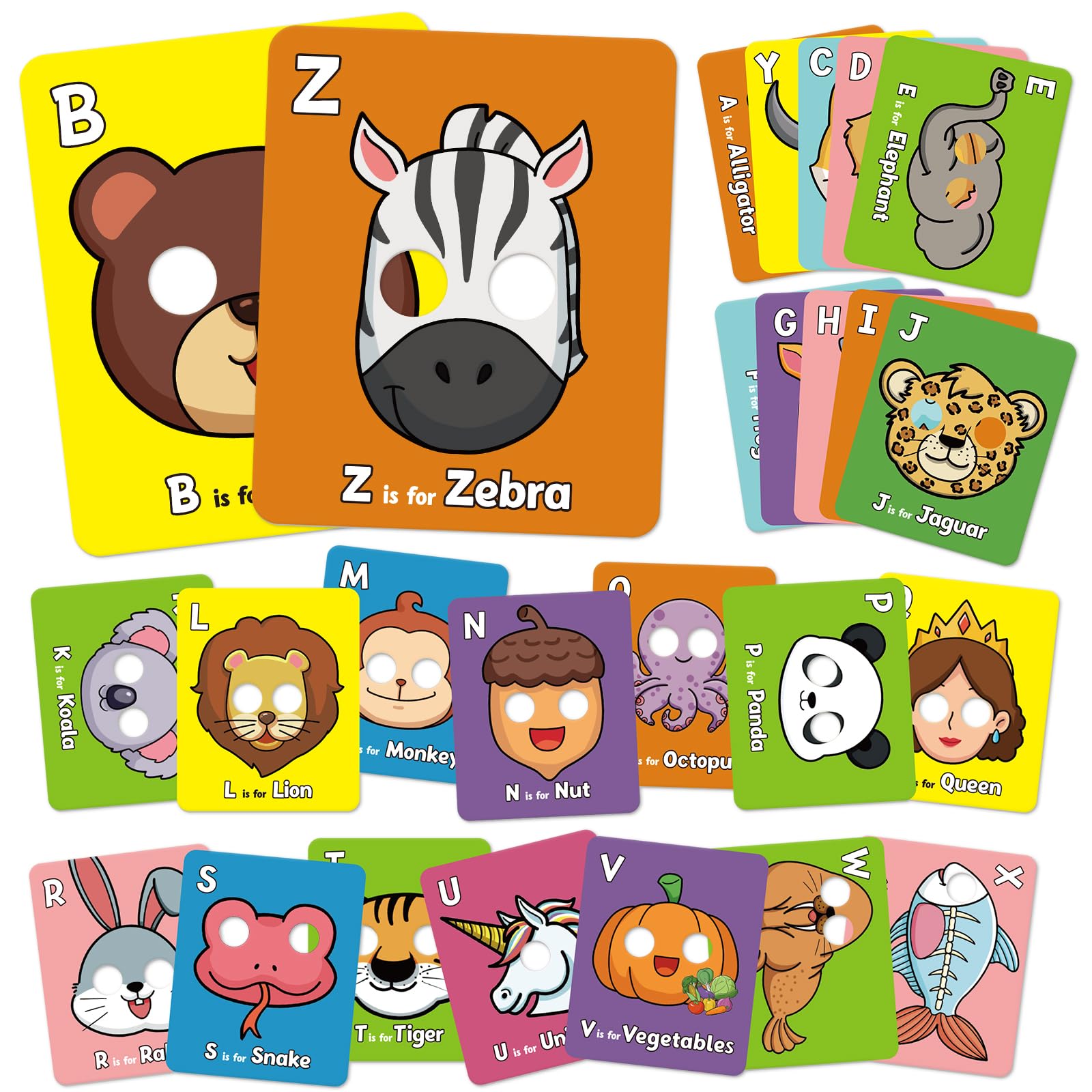 Amazon.com: Aizweb Alphabet Flash Cards,Giant Animal Flash Cards for Toddlers 1-3,Alphabet ...