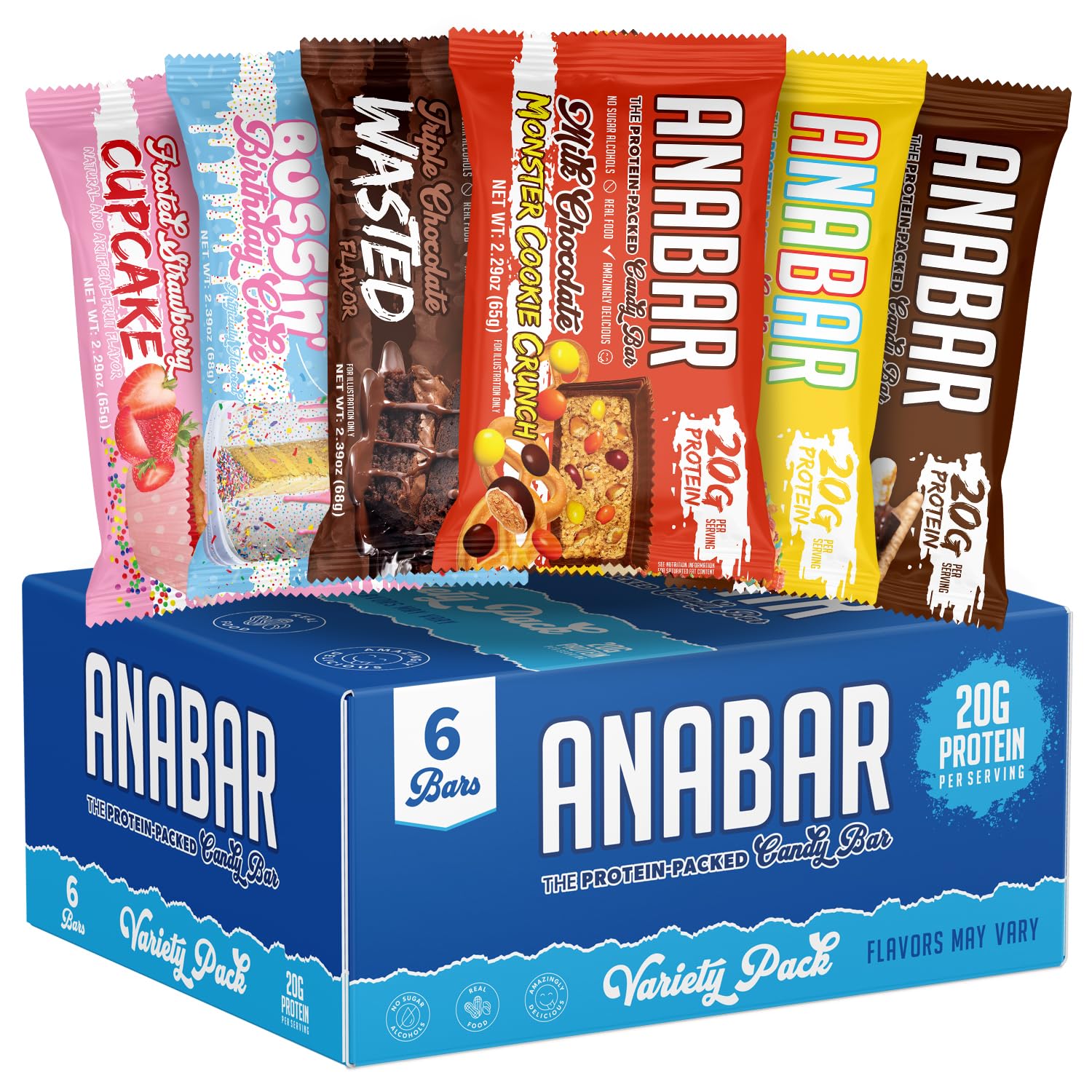 Amazon.com : Anabar Protein Bar, The New Sampler Pack, The Protein ...