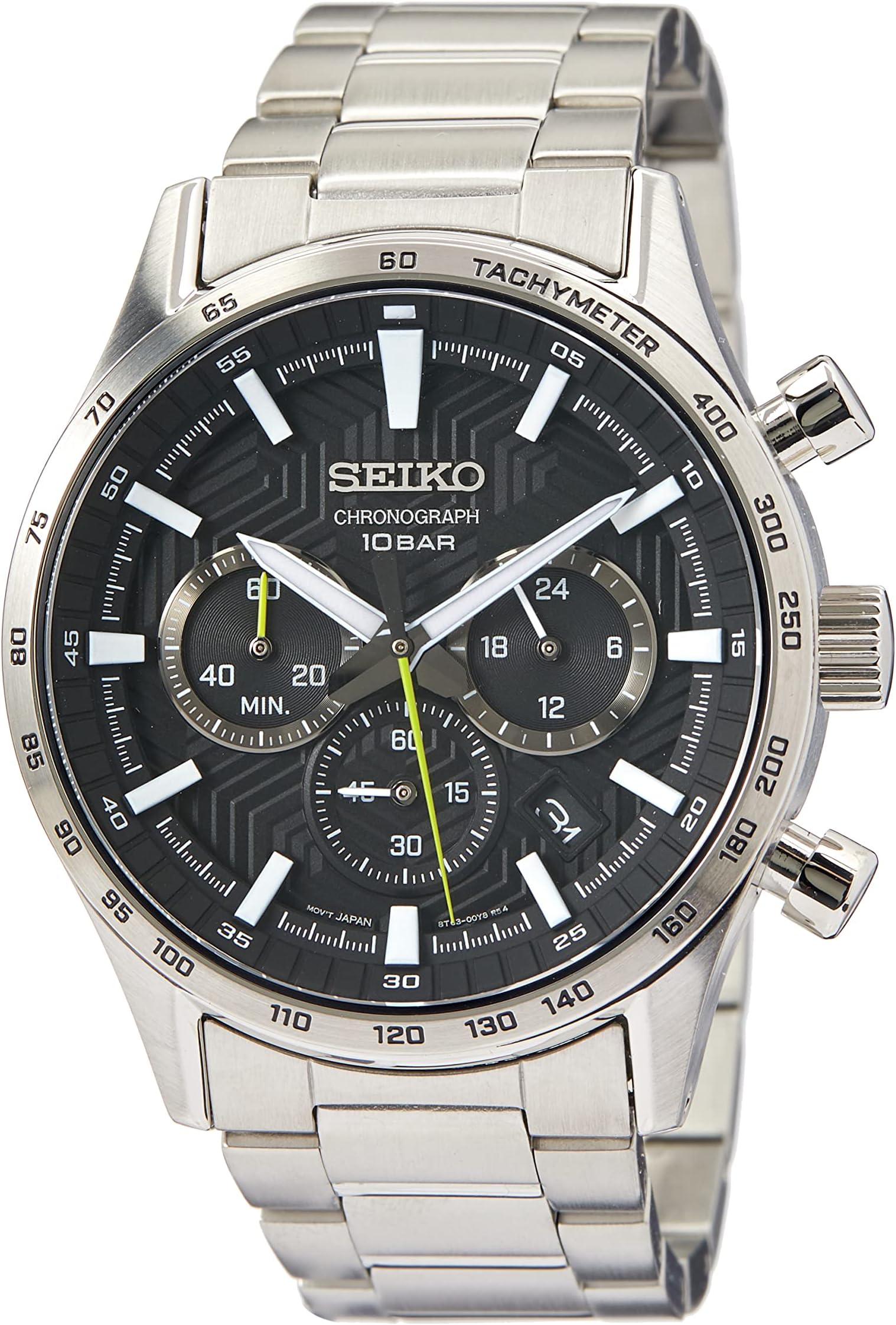 Seiko Men's Analog Quartz Watch with Stainless Steel Strap SSB413P1 ...