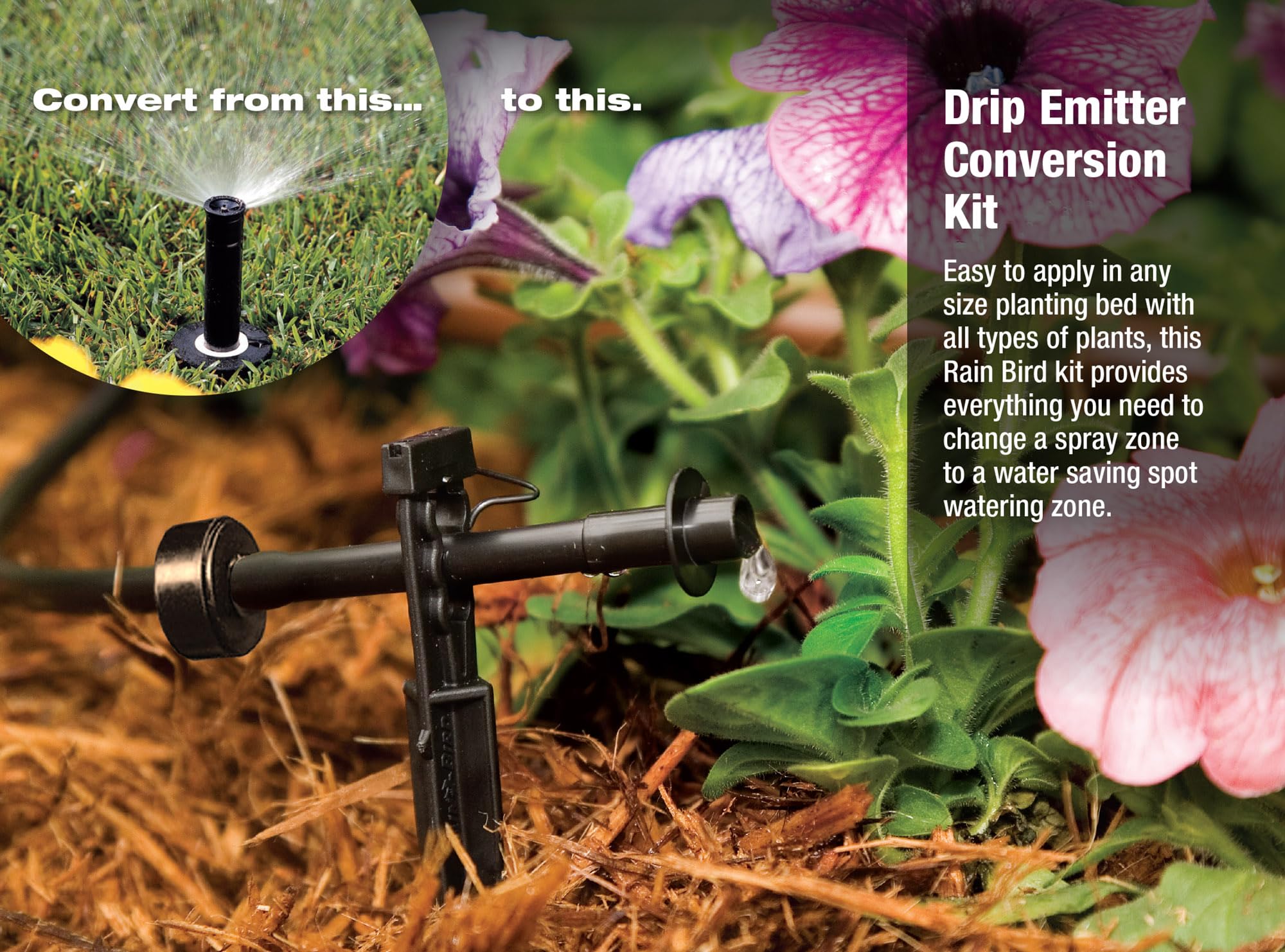 Snapklik.com : Rain Bird CNV182EMS Drip Irrigation Sprinkler Conversion Kit, 1800 Series Pop-Up ...