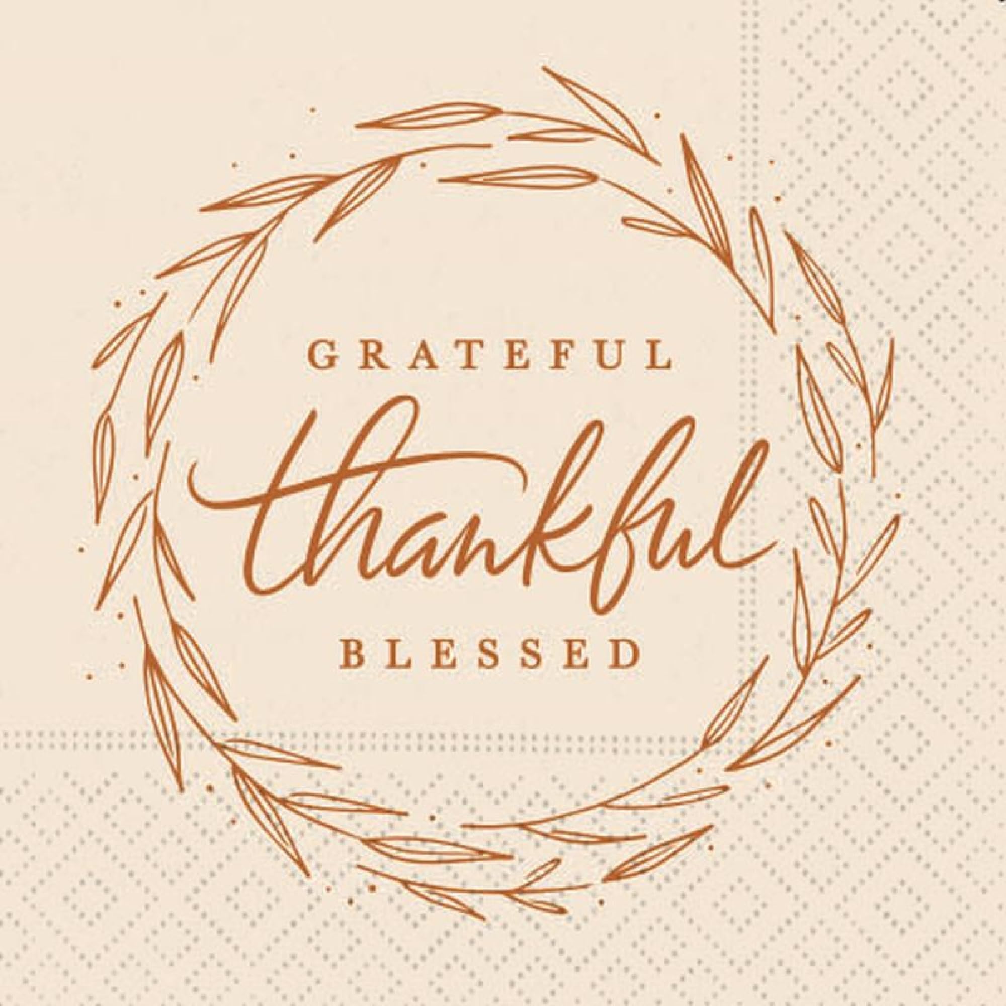 Amazon.com | Grateful Thankful Blessed Napkins - 40CT | Elegant 3-ply ...