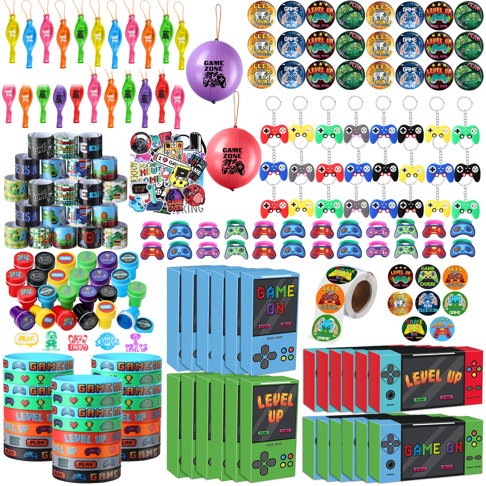 Amazon.com: HyDren 243 Pcs Video Game Party Favors Includes Video Game ...