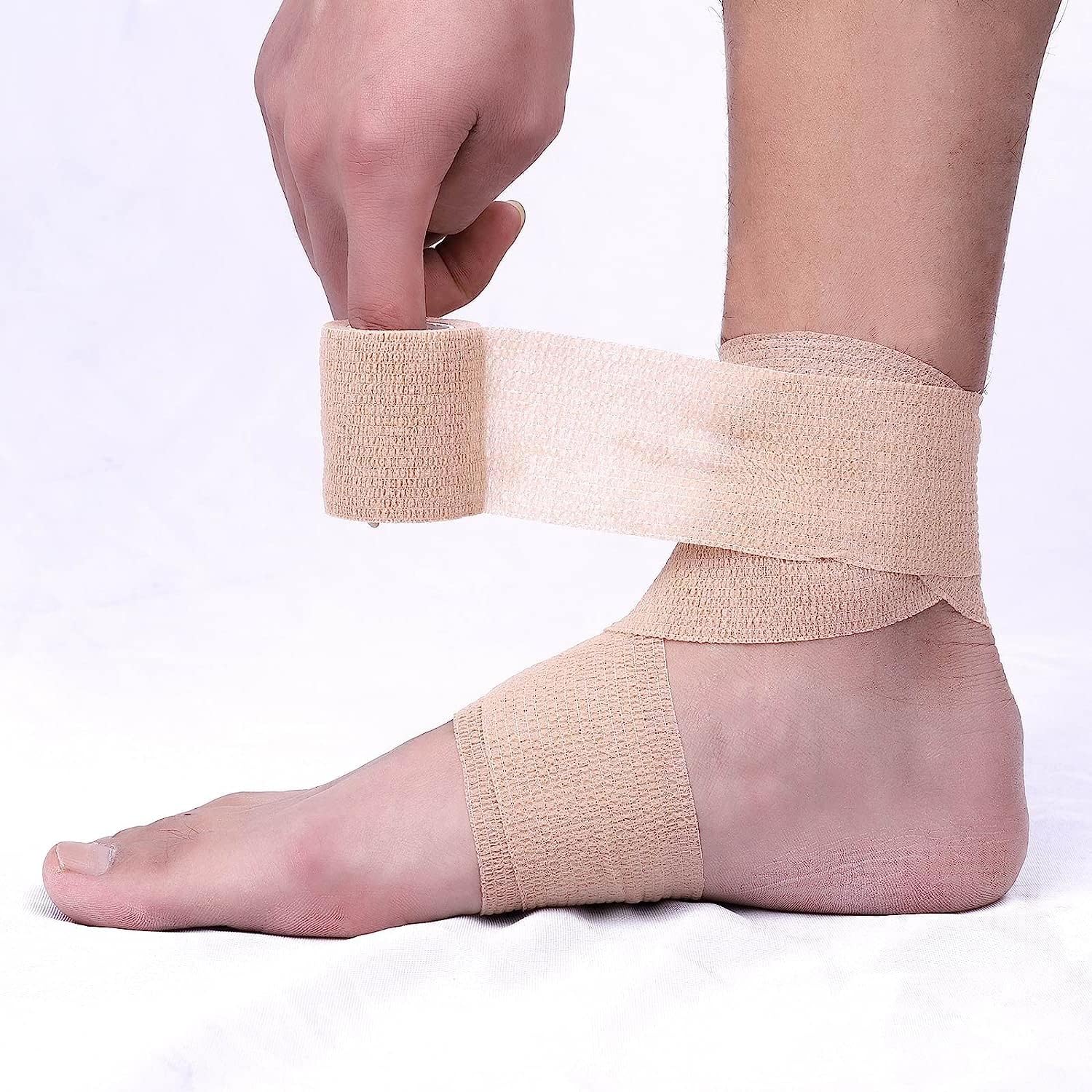 Vendaje autoadhesivo cohesivo flexible cinta elástica atlética fuerte ...