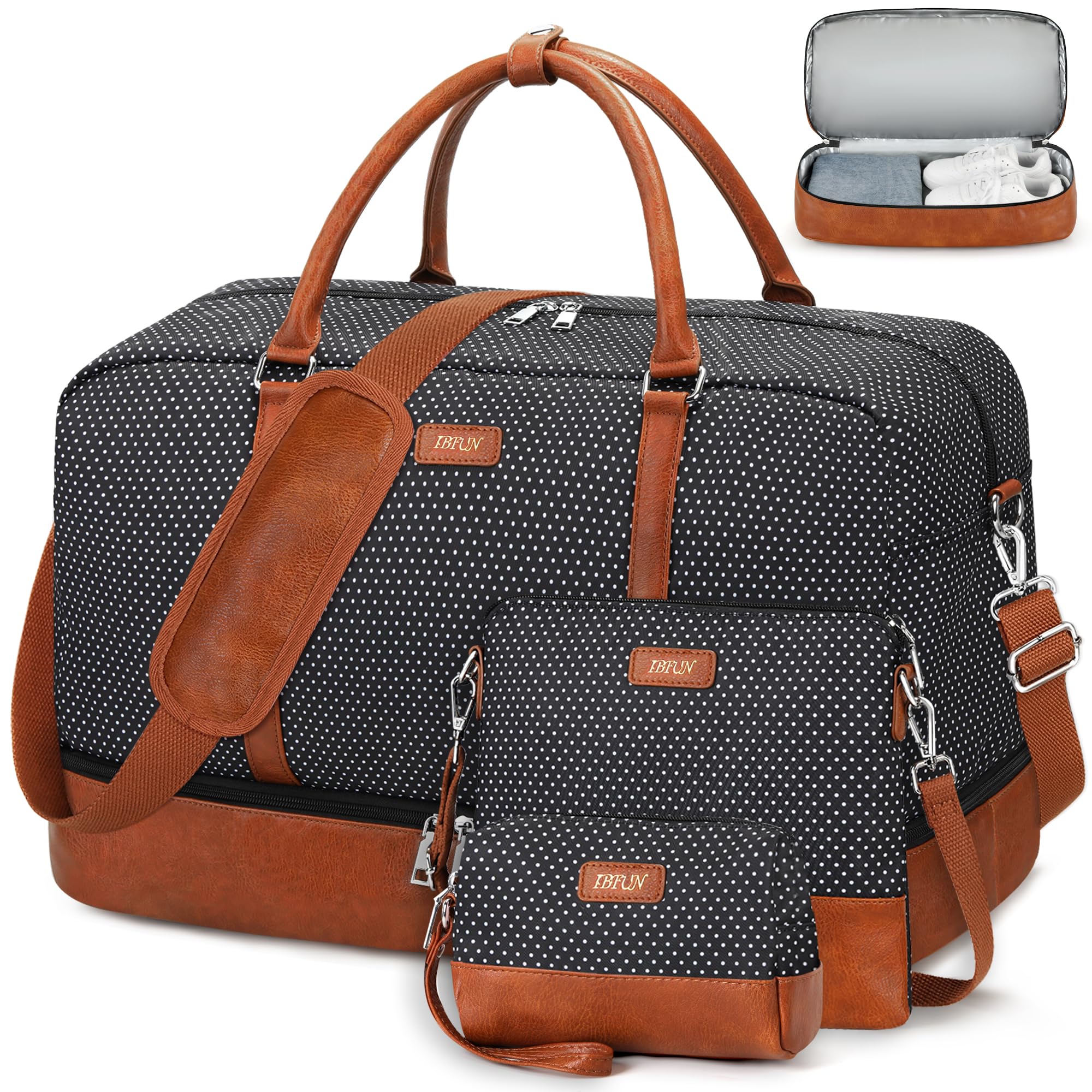 Snapklik.com : IBFUN Weekender Bags For Women, 21" Weekender Travel Bag ...