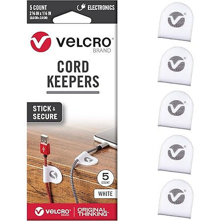 Amazon.com: VELCRO Brand Cord Keepers for Electronics | Soft Nylon ...