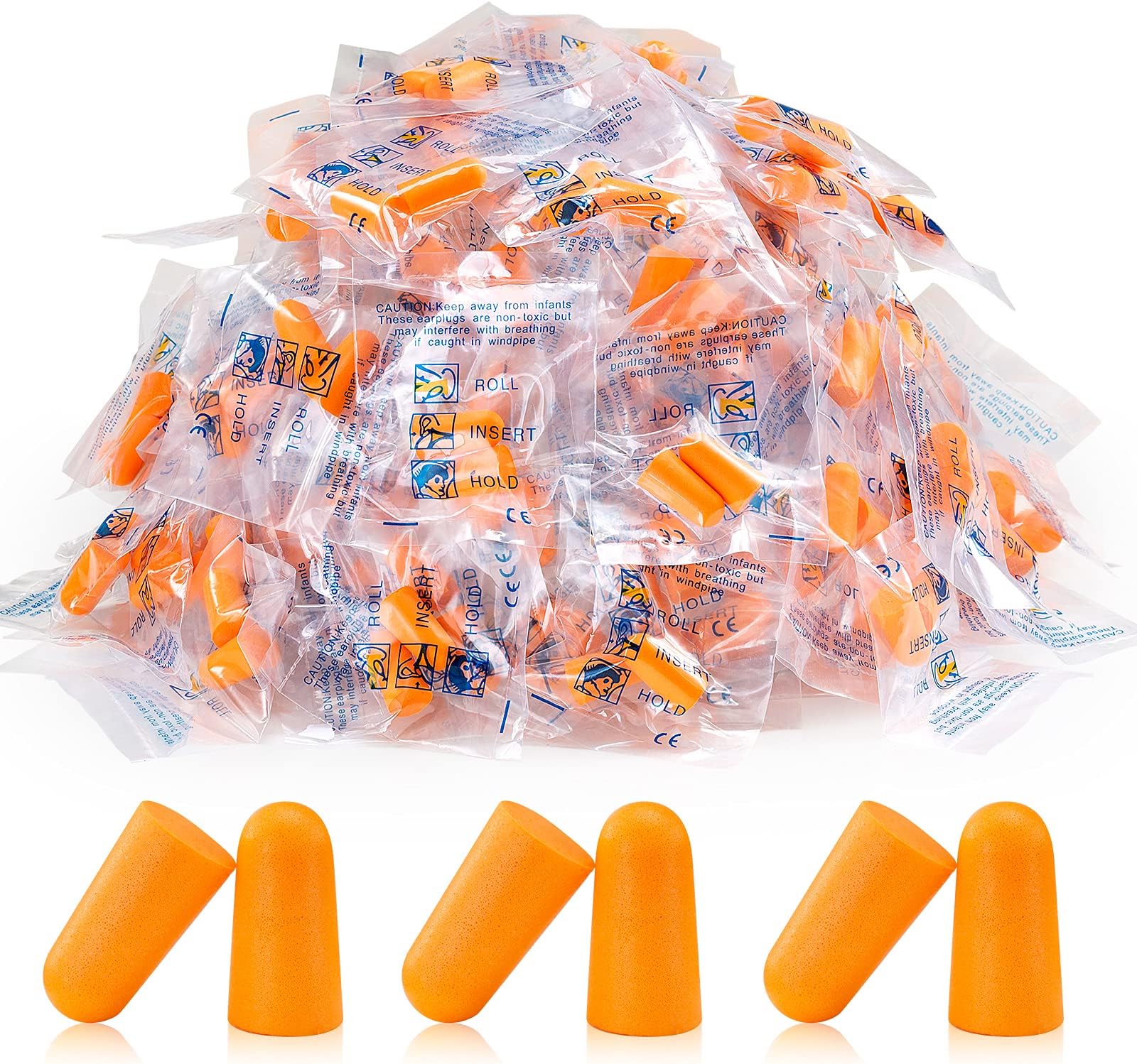 Amazon.com: Foam Ear Plugs 25 Pairs, (Contains 25 Single Bags) : Health ...