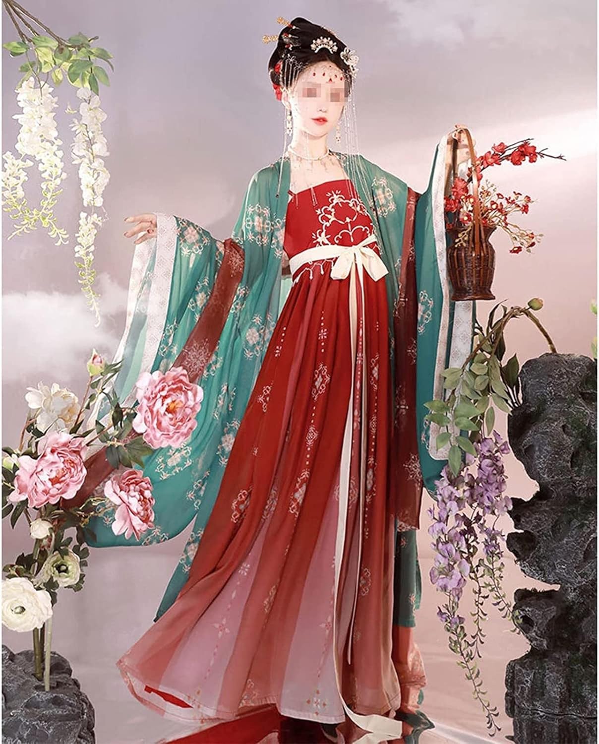 Amazon.com: AMNOOL Chinese han-fu Dress for Women, Ancient Chinese ...