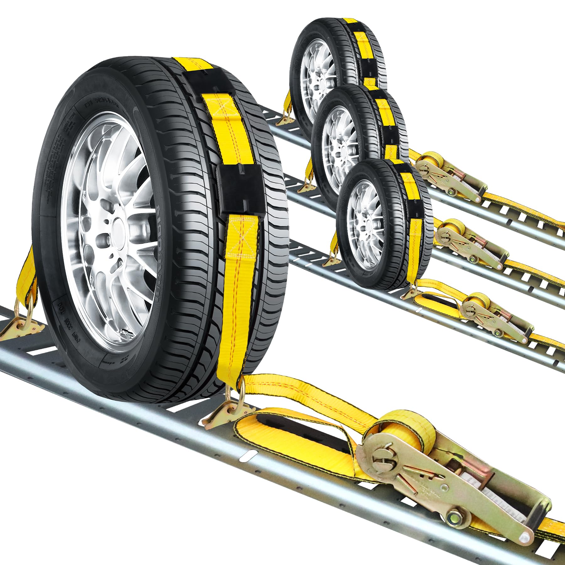 Amazon.com: Autofonder E Track Tire Straps for Trailer Heavy Duty 2" x ...