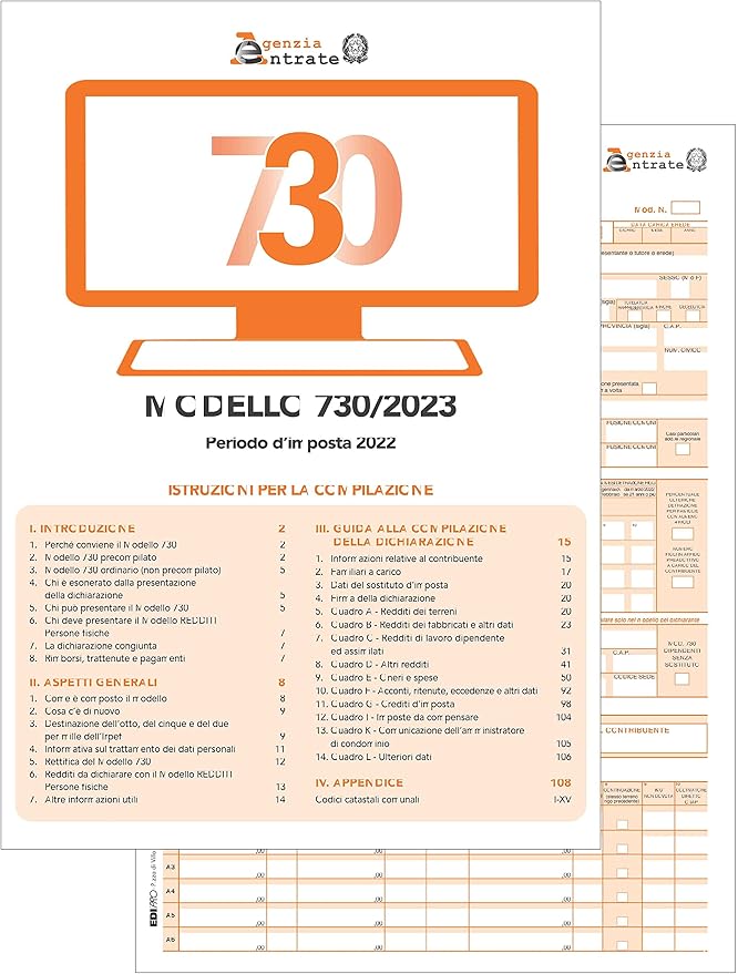 Edipro, ISTRUZIONI E MODELLO 730/2023 : Amazon.it: Cancelleria e ...