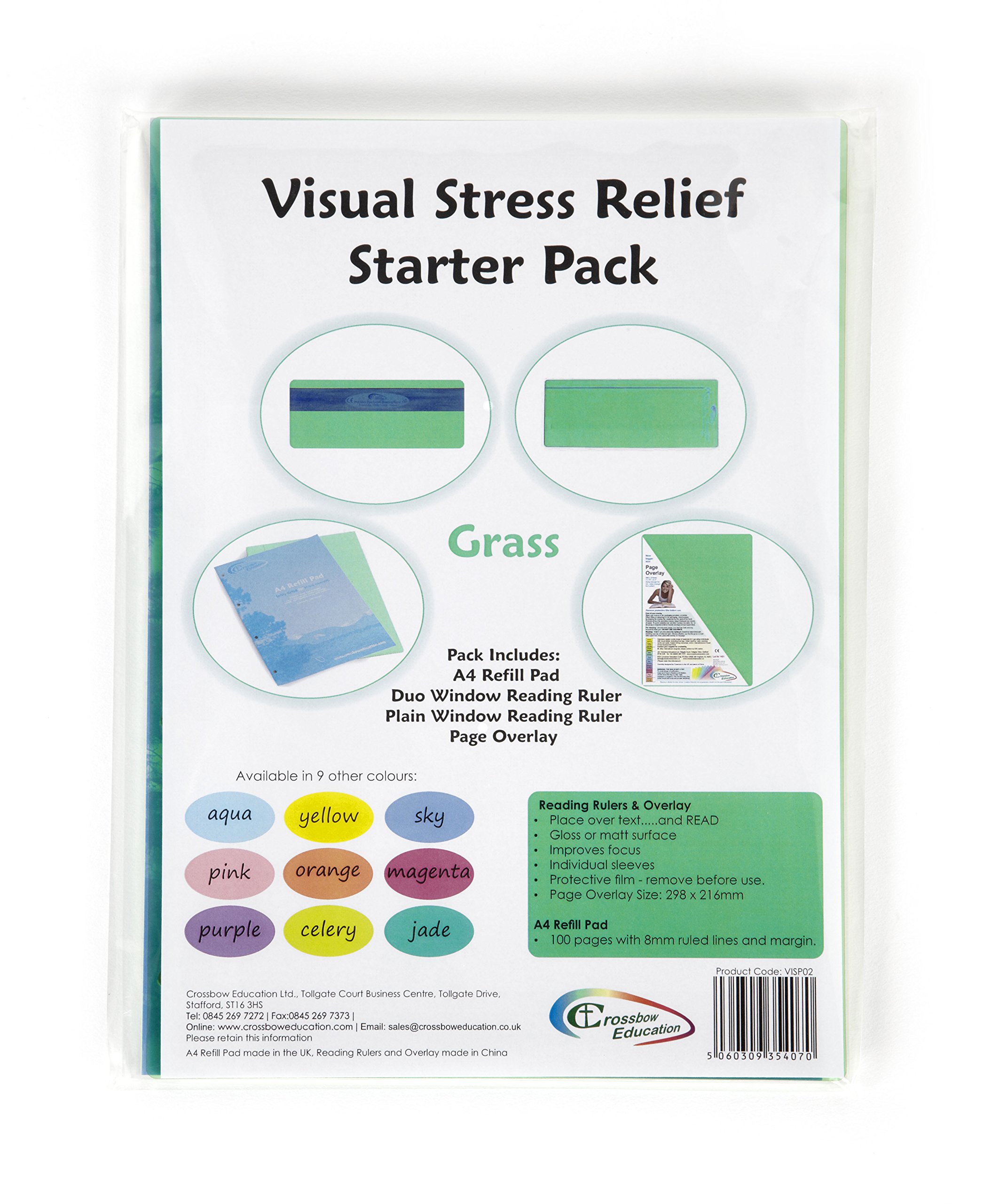 Buy Crossbow Education Visual Stress Starter Kit | Dyslexia Friendly ...