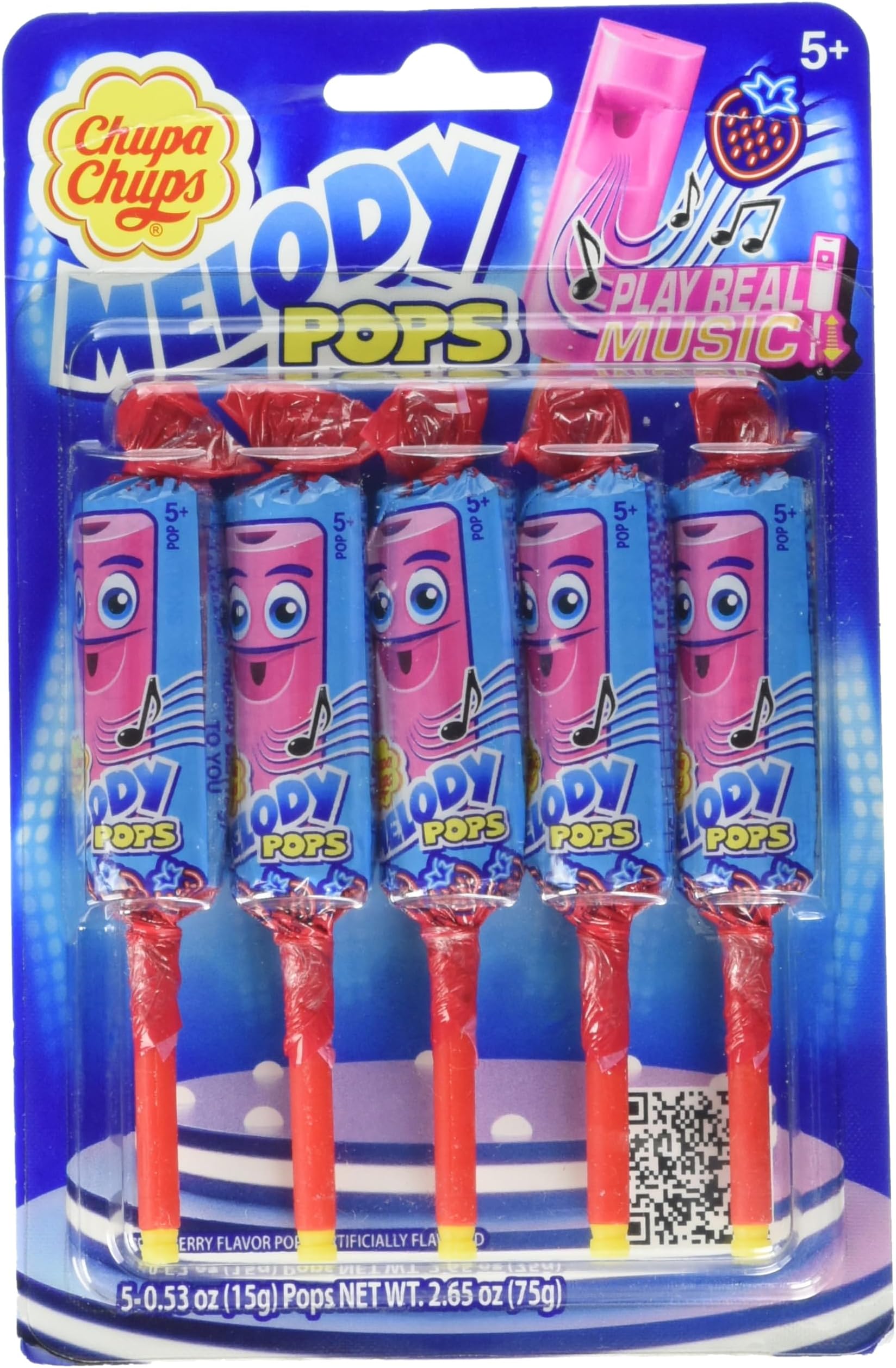 Amazon.com : Chupa Chups Melody Pops 5ct - Strawberry : Grocery ...