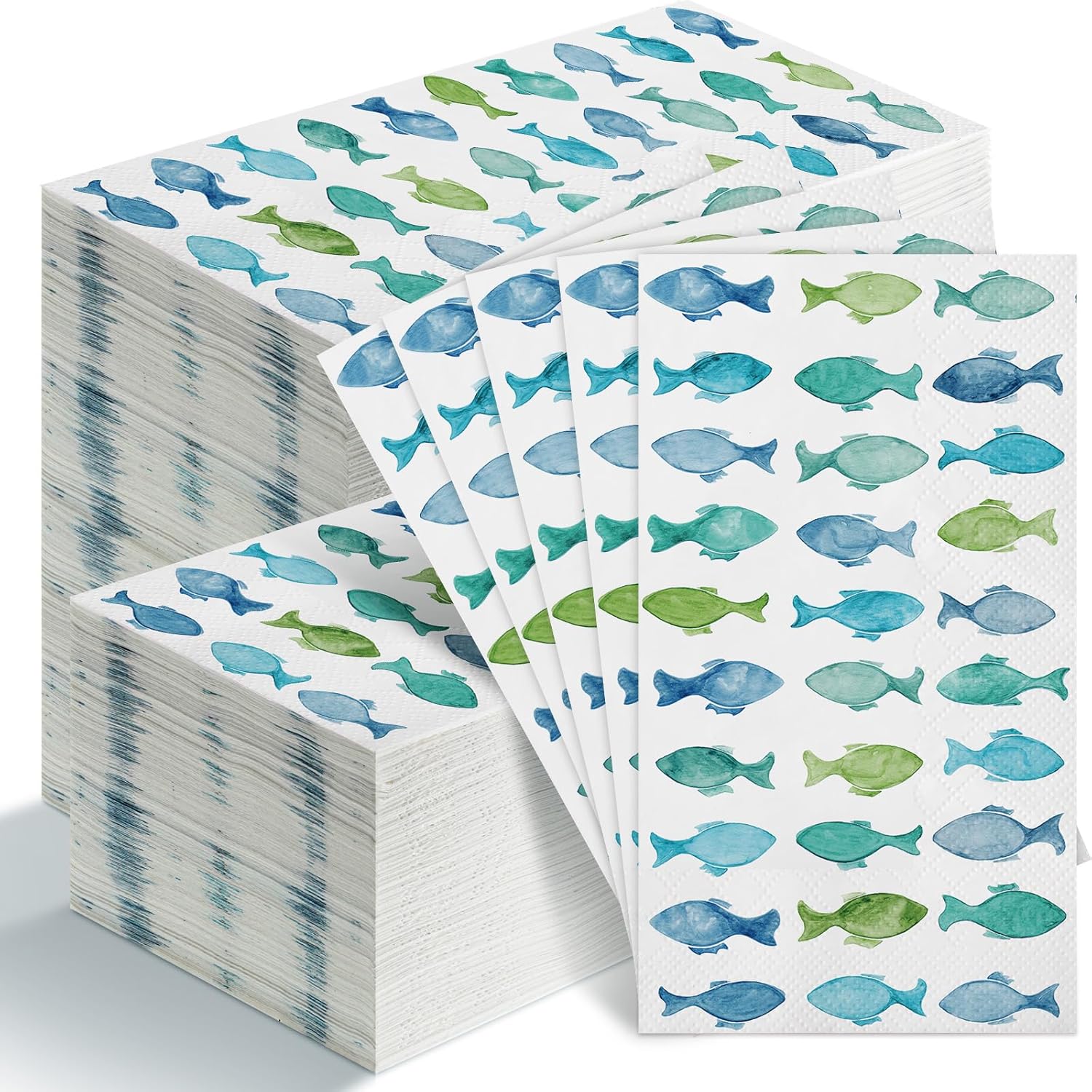 Amazon.com: Seajan 200 Pcs Fish Paper Guest Napkins Disposable Hand ...