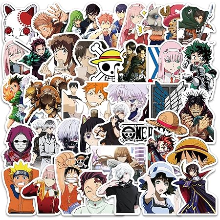 Amazon.com: 50Pcs Japanese Anime Mixed Stickers, Popular Classic Anime ...