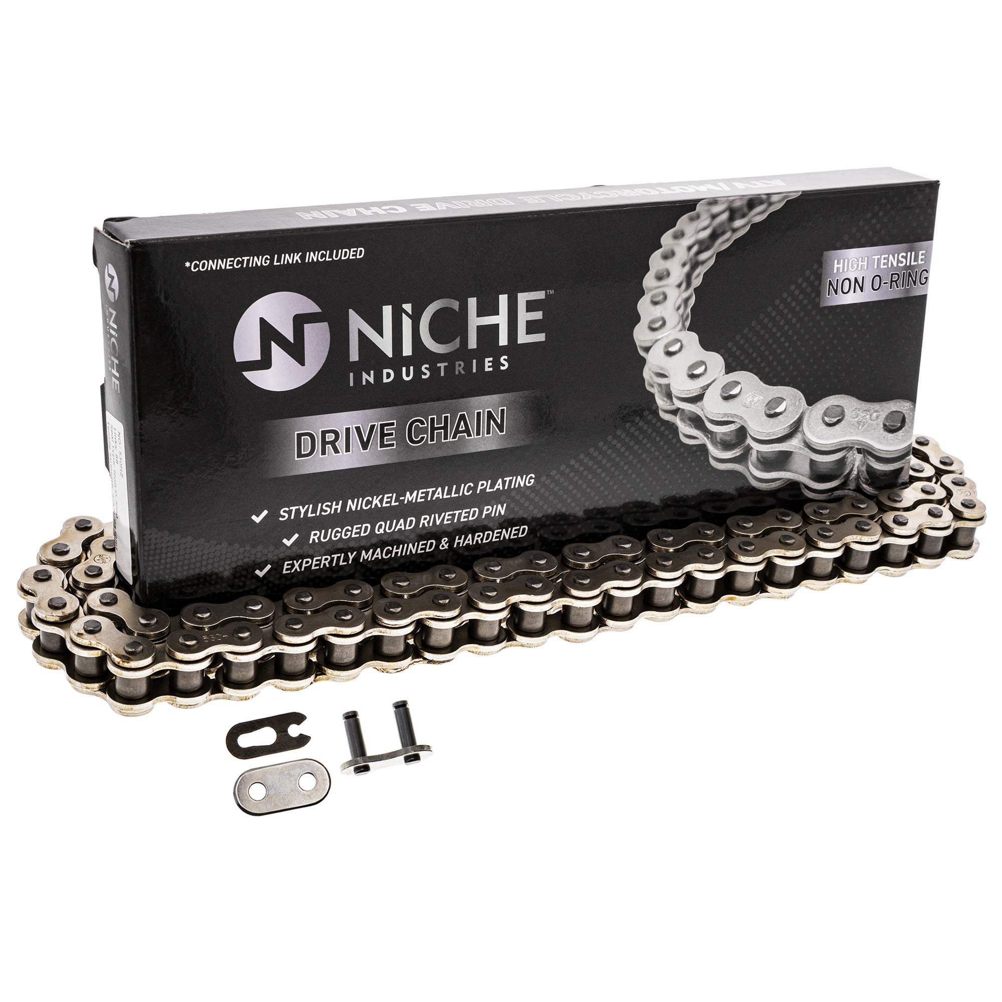 Snapklik.com : NICHE 530 Drive Chain 104 Links Standard Non O-Ring