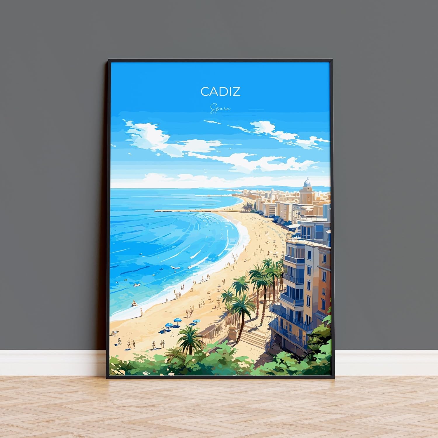 Amazon.com: Cadiz Travel Print Wall Art, Travel Poster of Cadiz, Spain ...