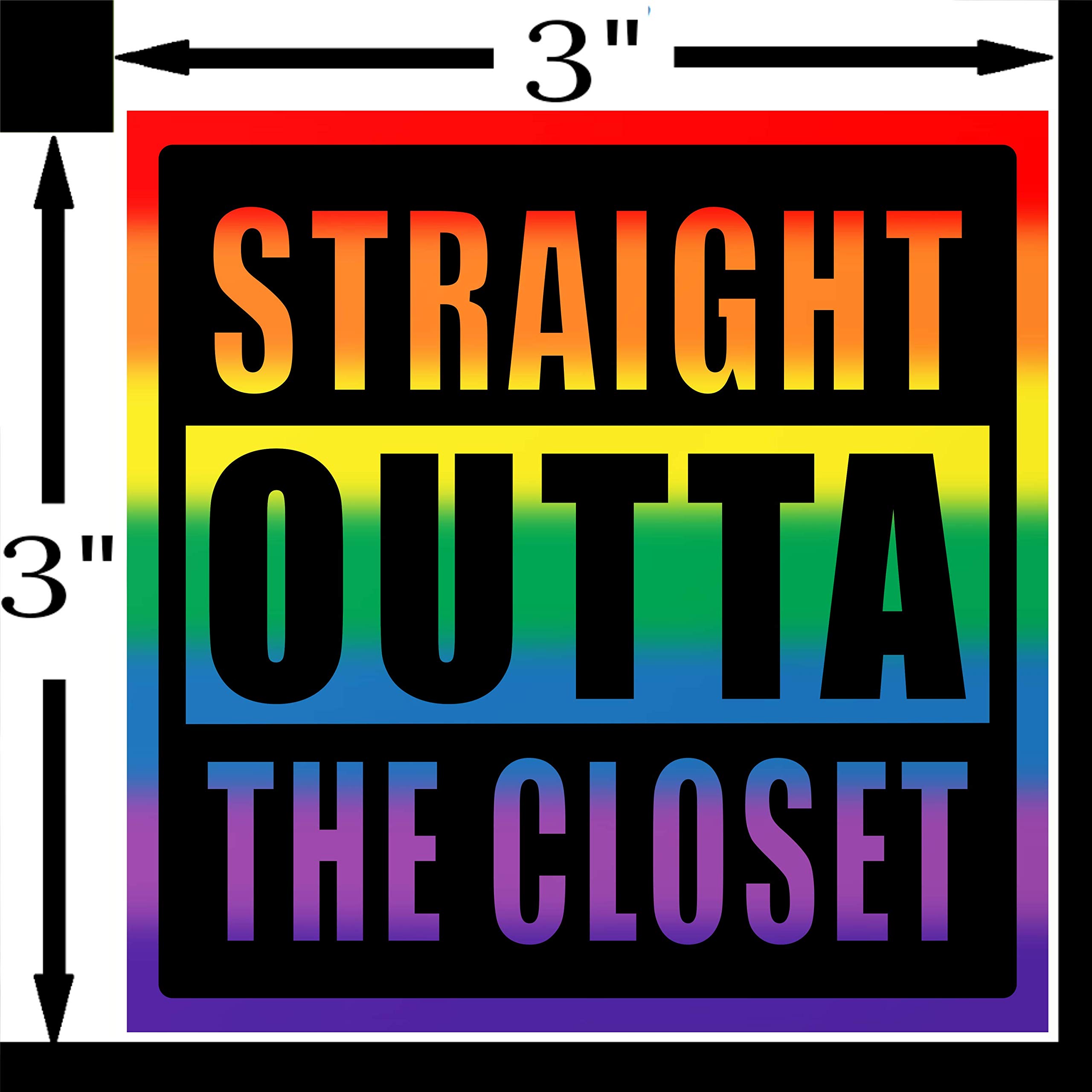 Rainbow Coalition Bumper Stickers Amazon.com LGBT Straight Outta The