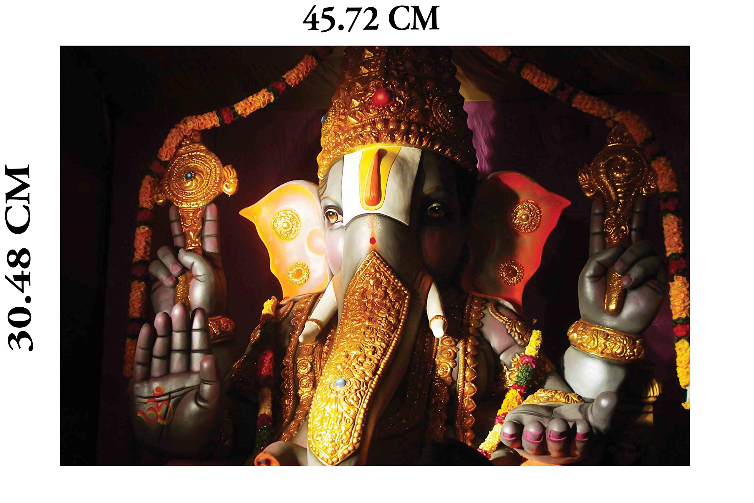 Buy Yellow Alley Hindu Religious Wall Poster|Ganpati Bappa Poster ...