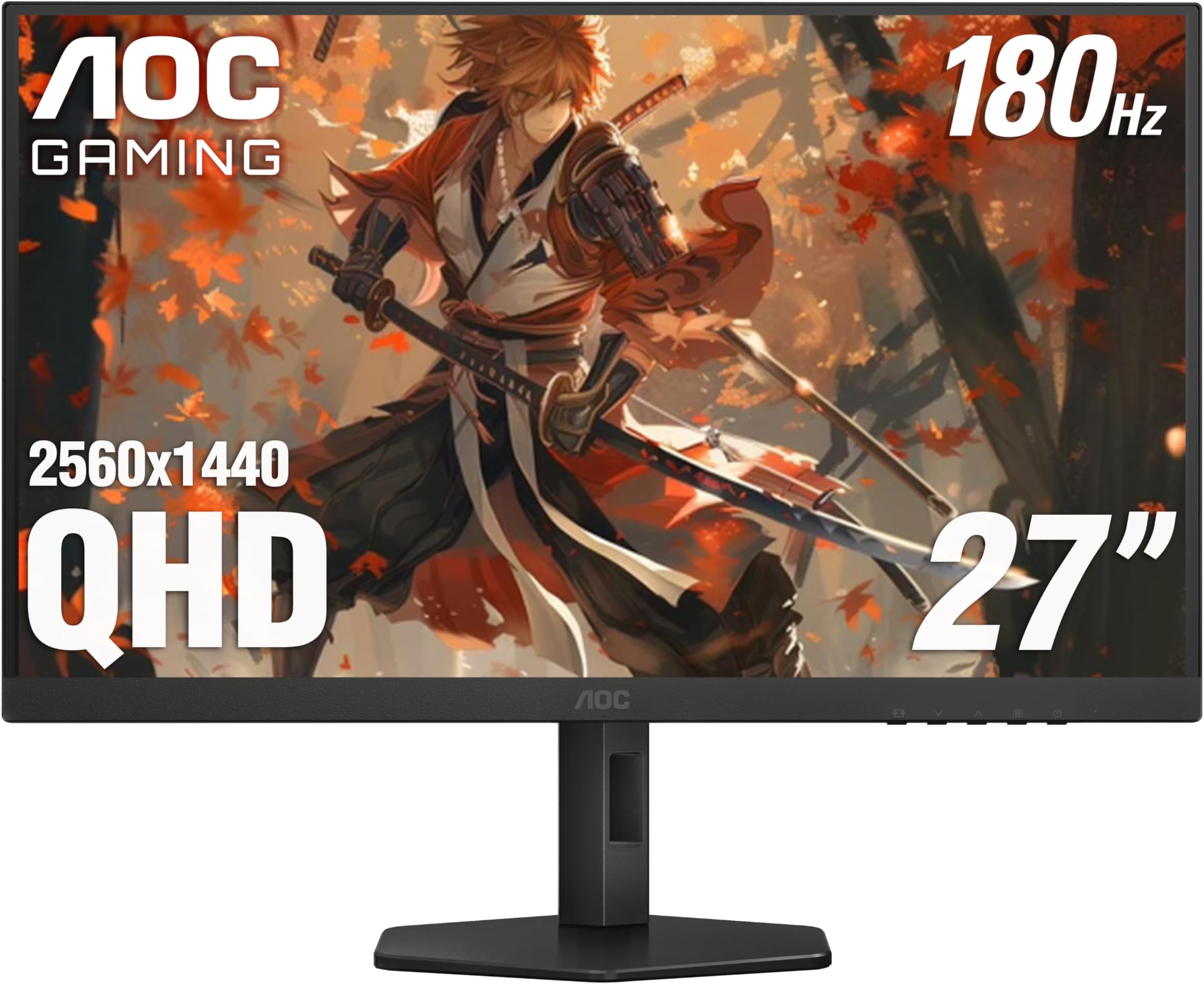 AOC Q27G4XN 27" Gaming Monitor, 2K QHD 2560x1440, 180Hz 1ms, Adaptive ...
