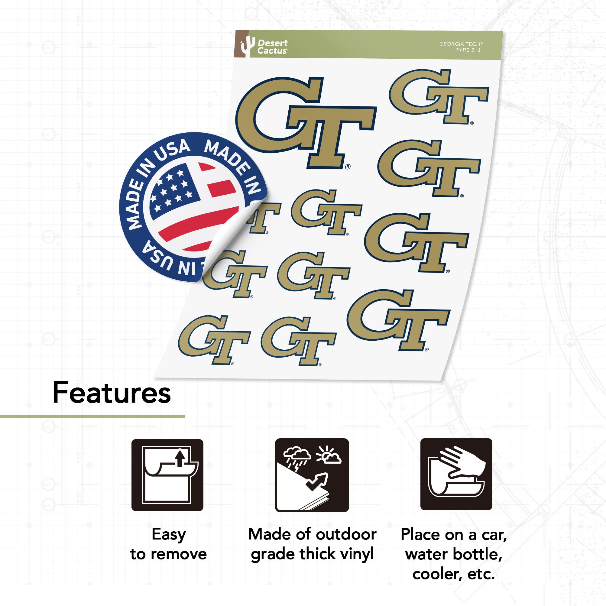 Georgia Tech Car Decal