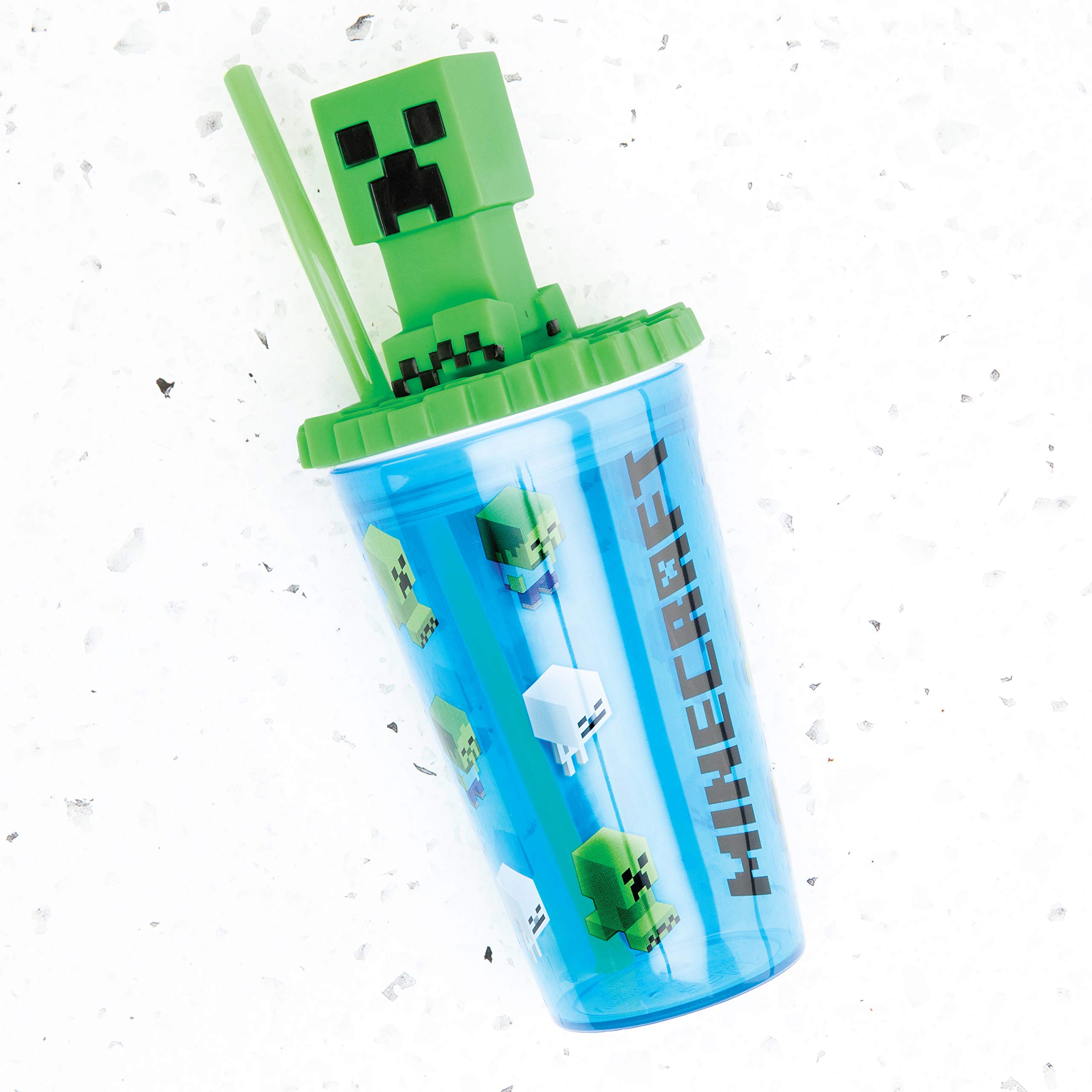 Zak Designs Minecraft Creeper Funtastic Kids Cup Includes 2 Reusable ...