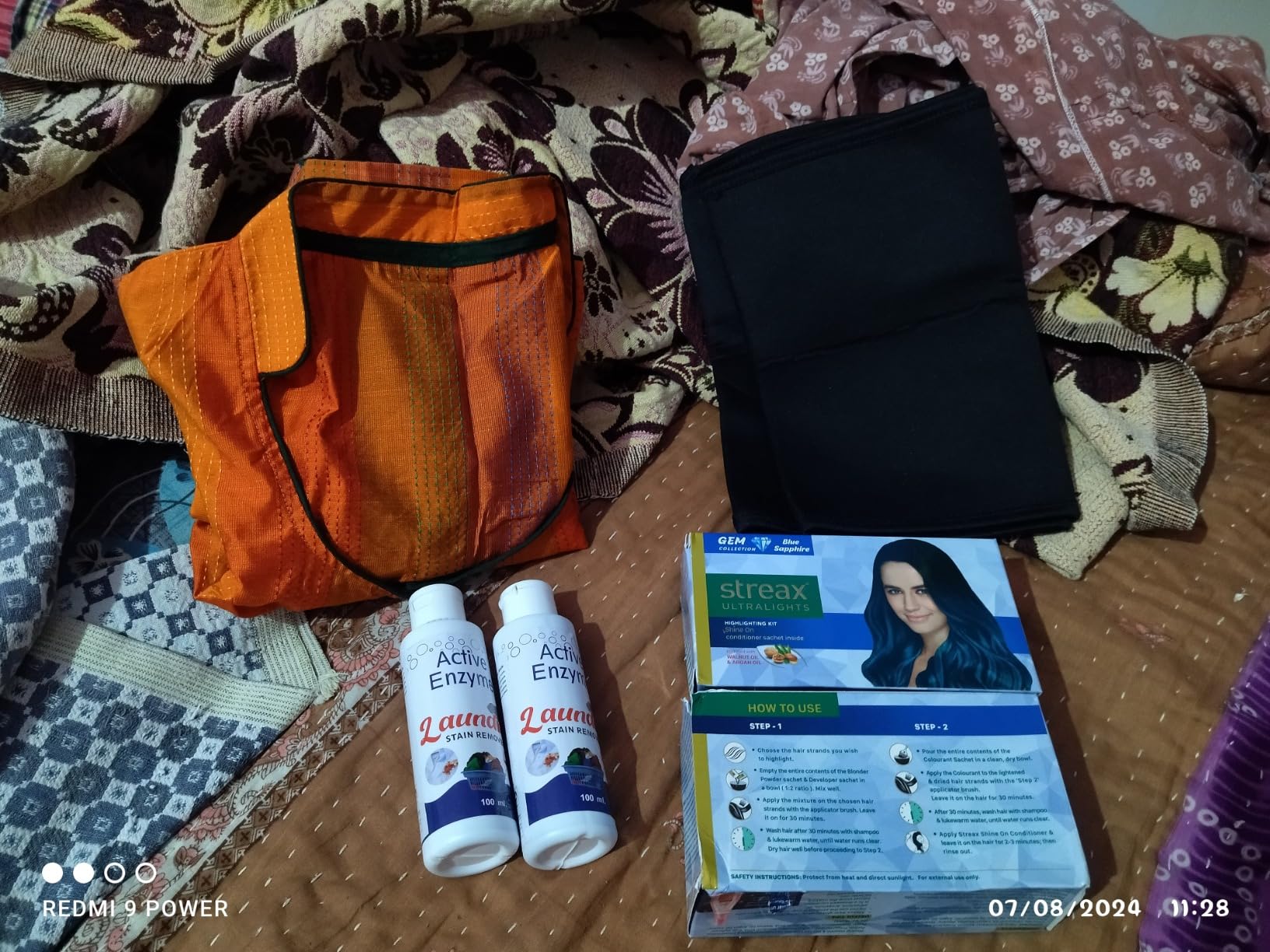 Buy Streax Ultralights Hair Colour Highlight Kit |Blue Hair Colour, Gem ...